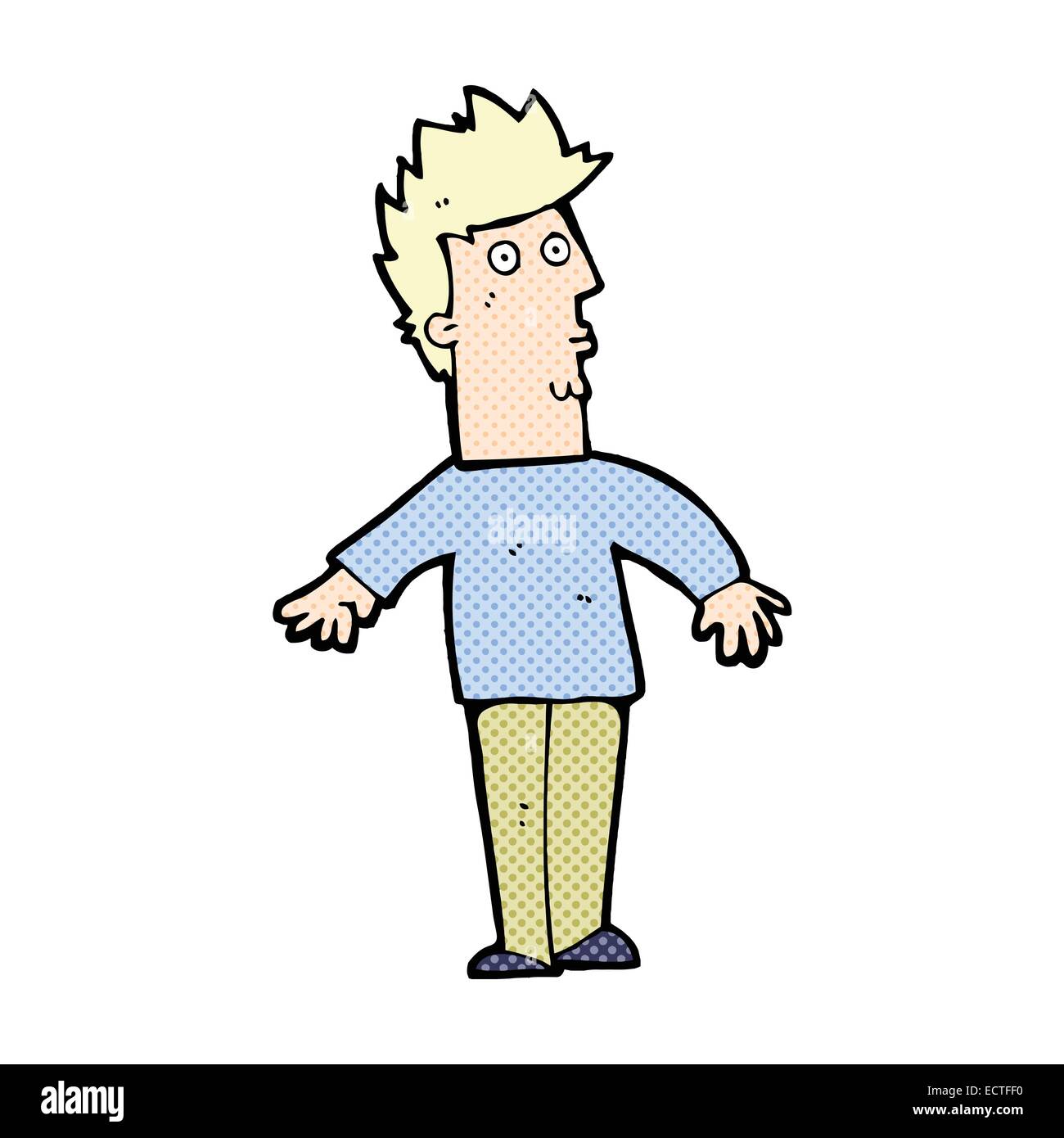 retro comic book style cartoon surprised man Stock Vector Image & Art ...