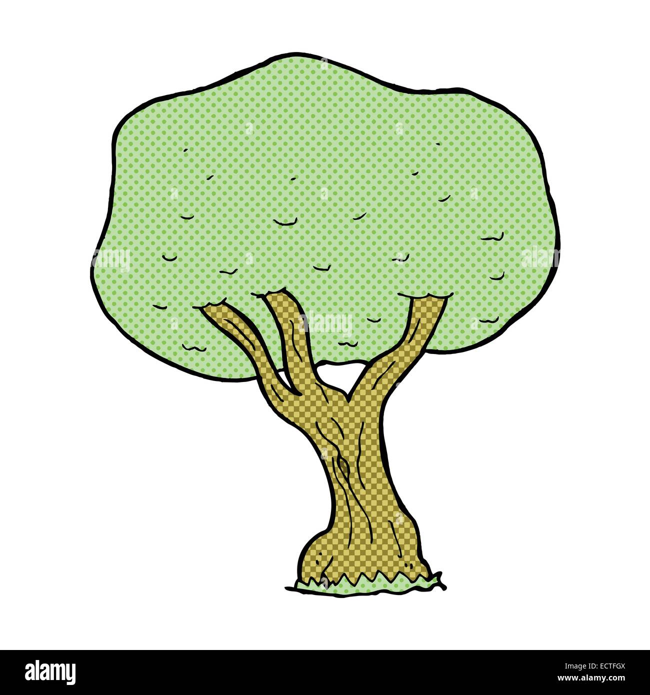 retro comic book style cartoon tree Stock Vector Image & Art - Alamy
