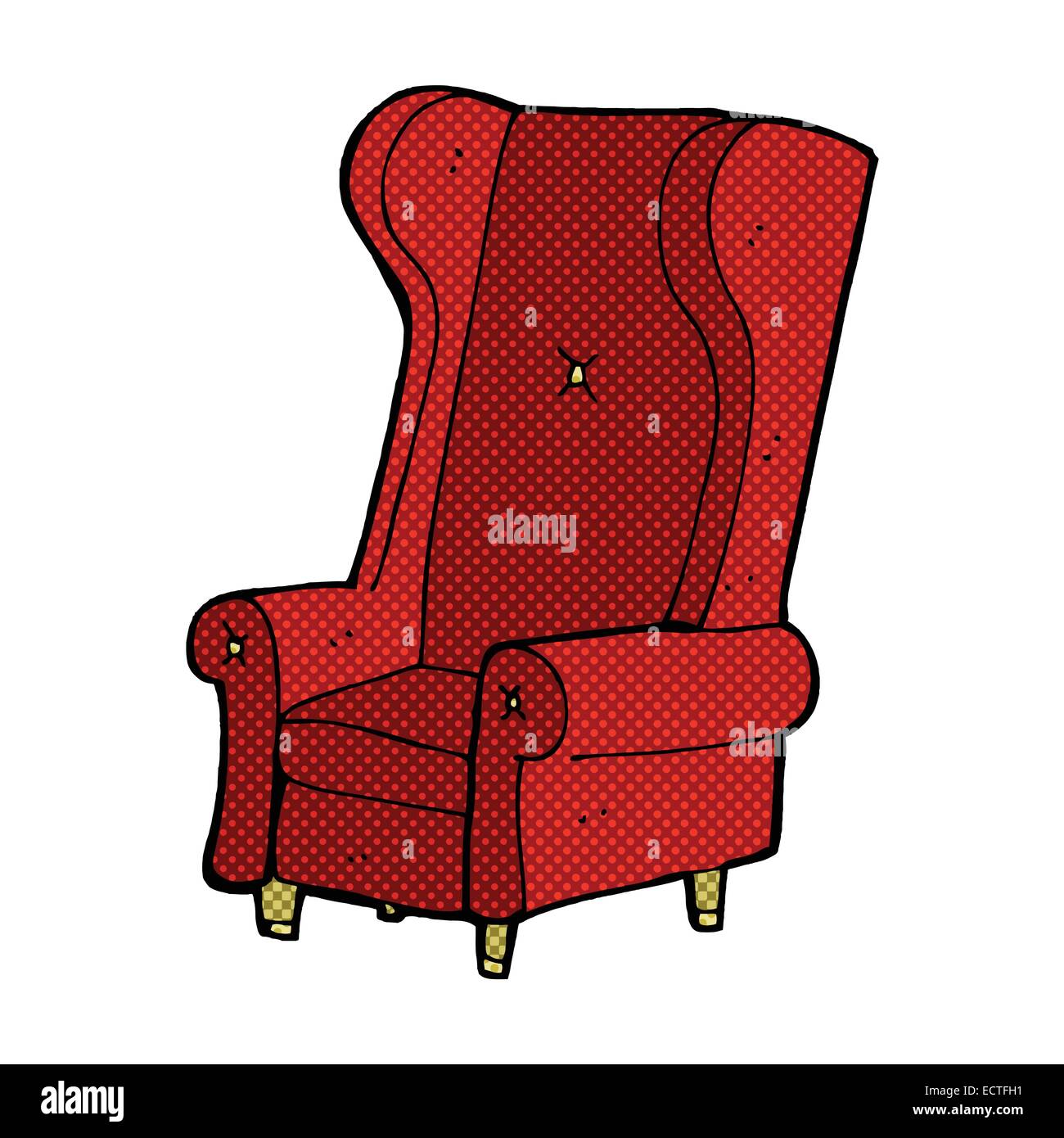retro comic book style cartoon old chair Stock Vector Image & Art - Alamy
