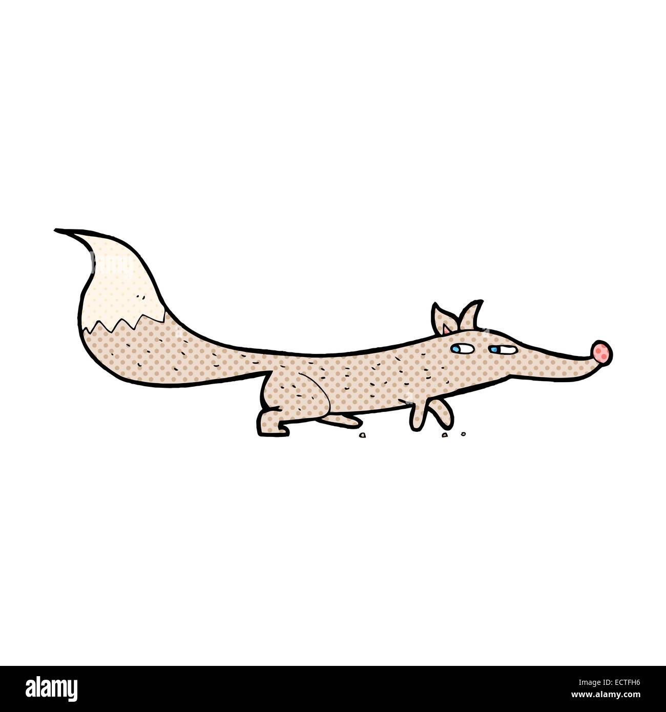 retro comic book style cartoon little wolf Stock Vector Image & Art - Alamy