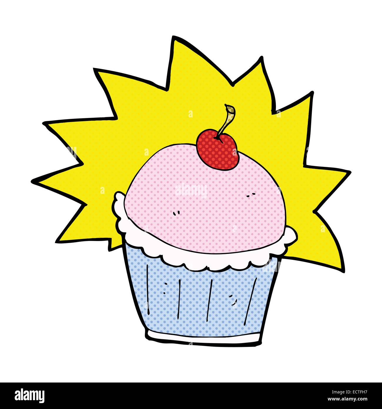 retro comic book style cartoon cupcake Stock Vector Image & Art - Alamy