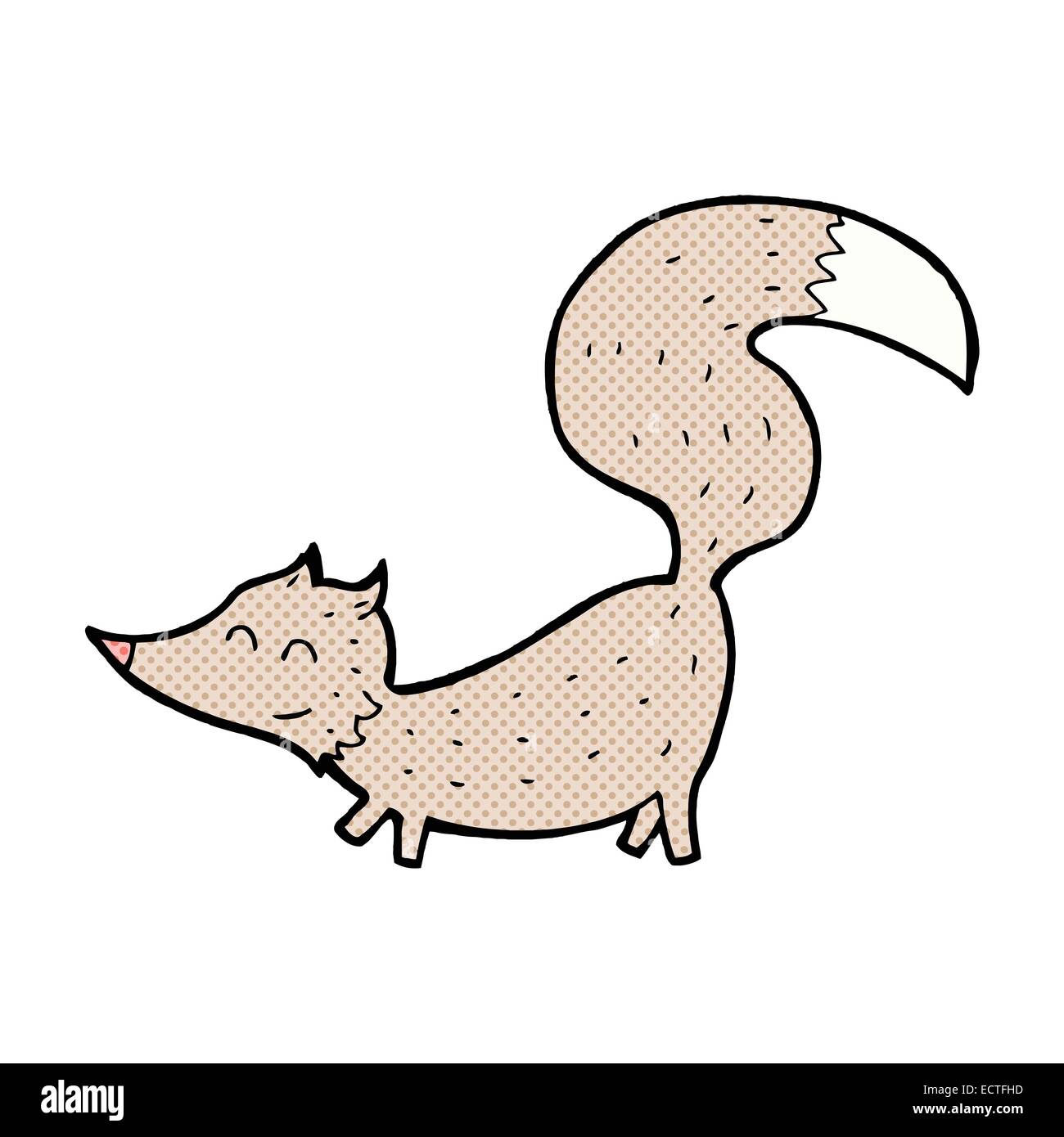 retro comic book style cartoon little wolf Stock Vector Image & Art - Alamy