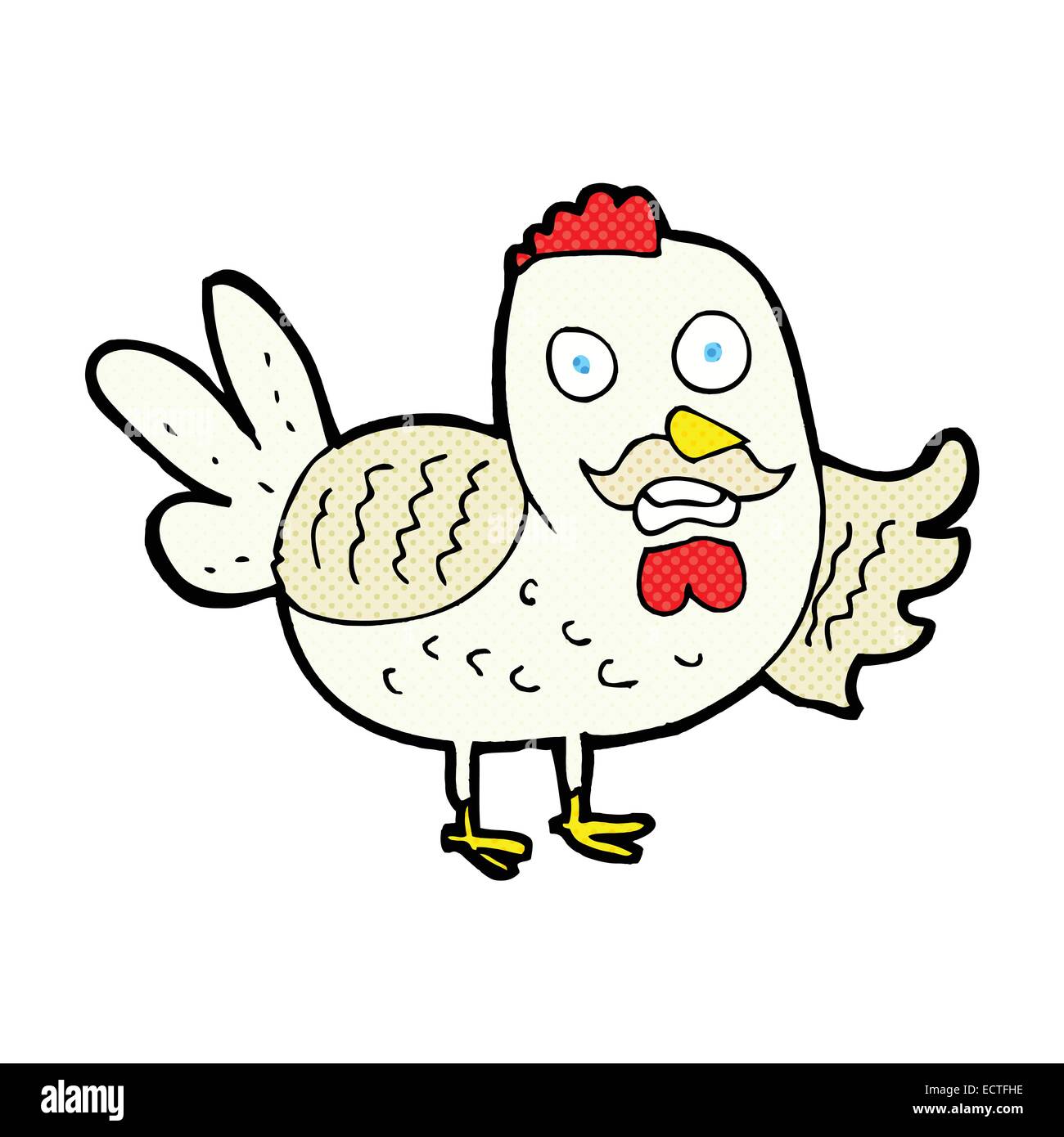 retro comic book style cartoon old rooster Stock Vector Image & Art - Alamy