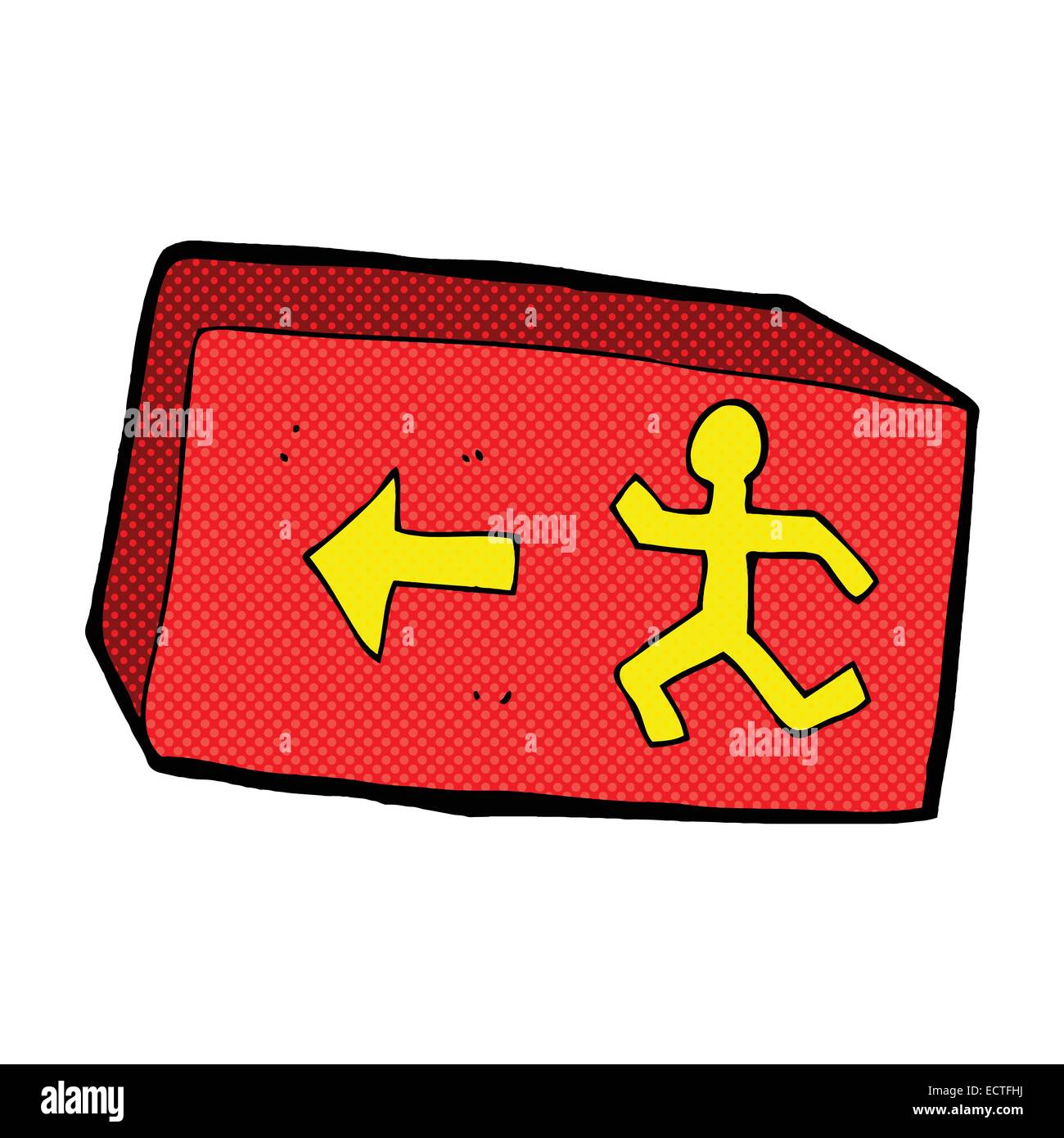 retro comic book style cartoon exit sign Stock Vector Image & Art - Alamy