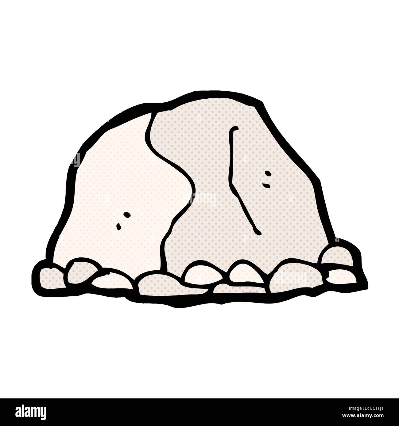 retro comic book style cartoon large rock Stock Vector Image & Art - Alamy