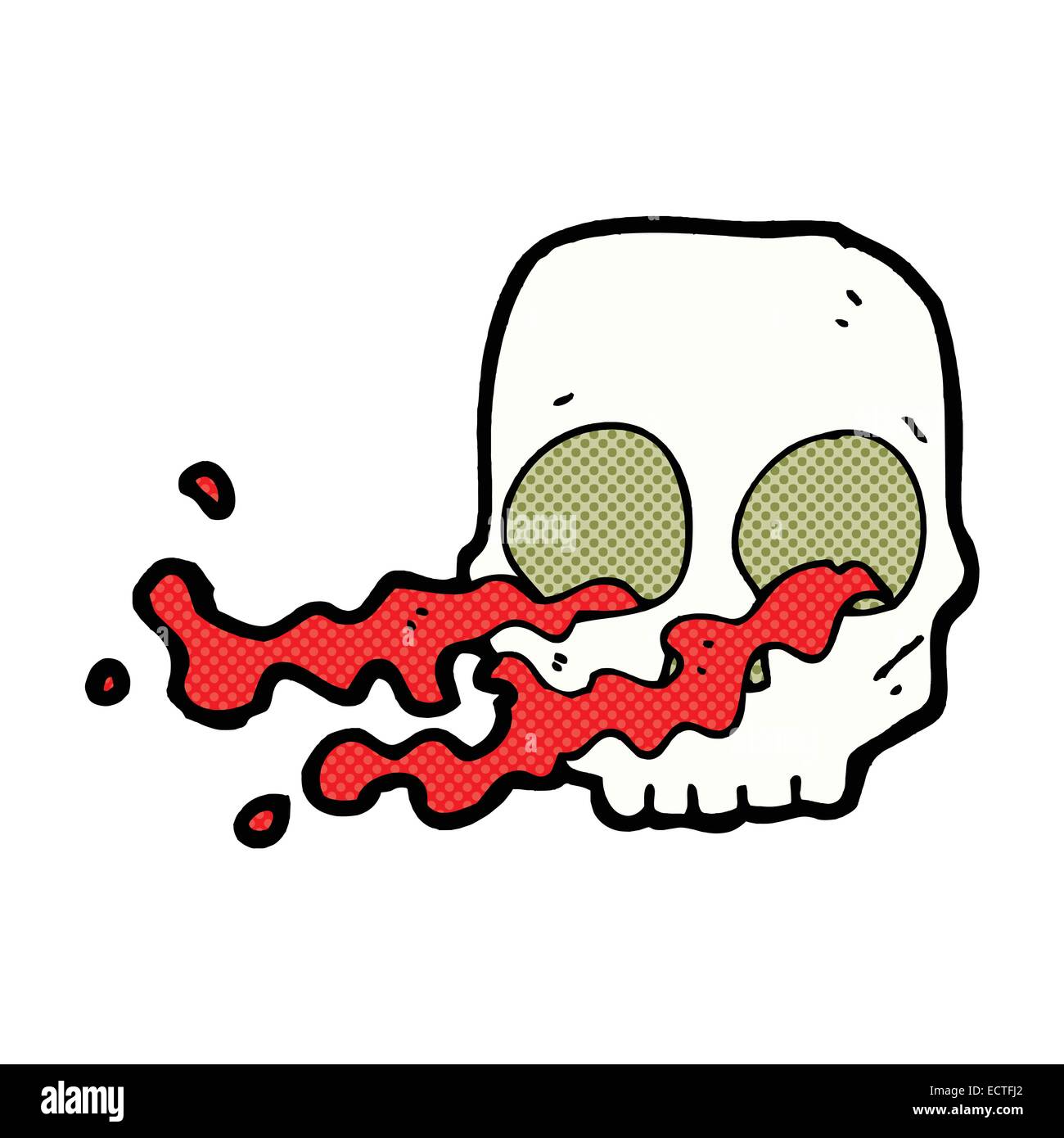 retro comic book style cartoon gross skull Stock Vector Image & Art - Alamy