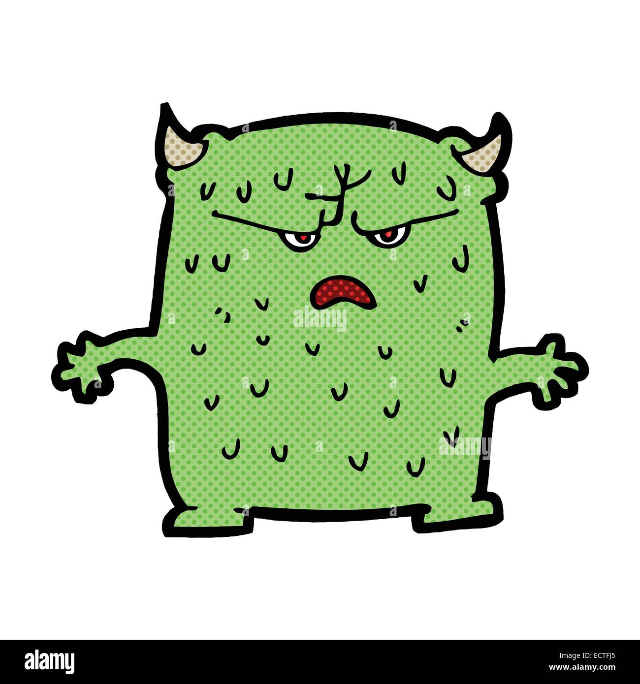 retro comic book style cartoon little alien Stock Vector Image & Art ...