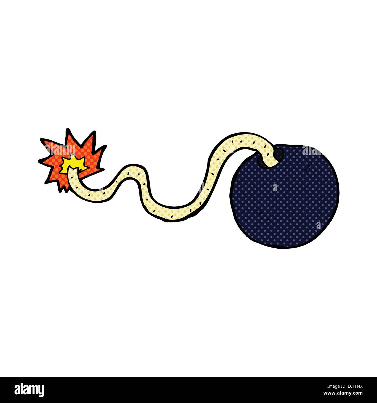 retro comic book style cartoon burning bomb Stock Vector Image & Art ...