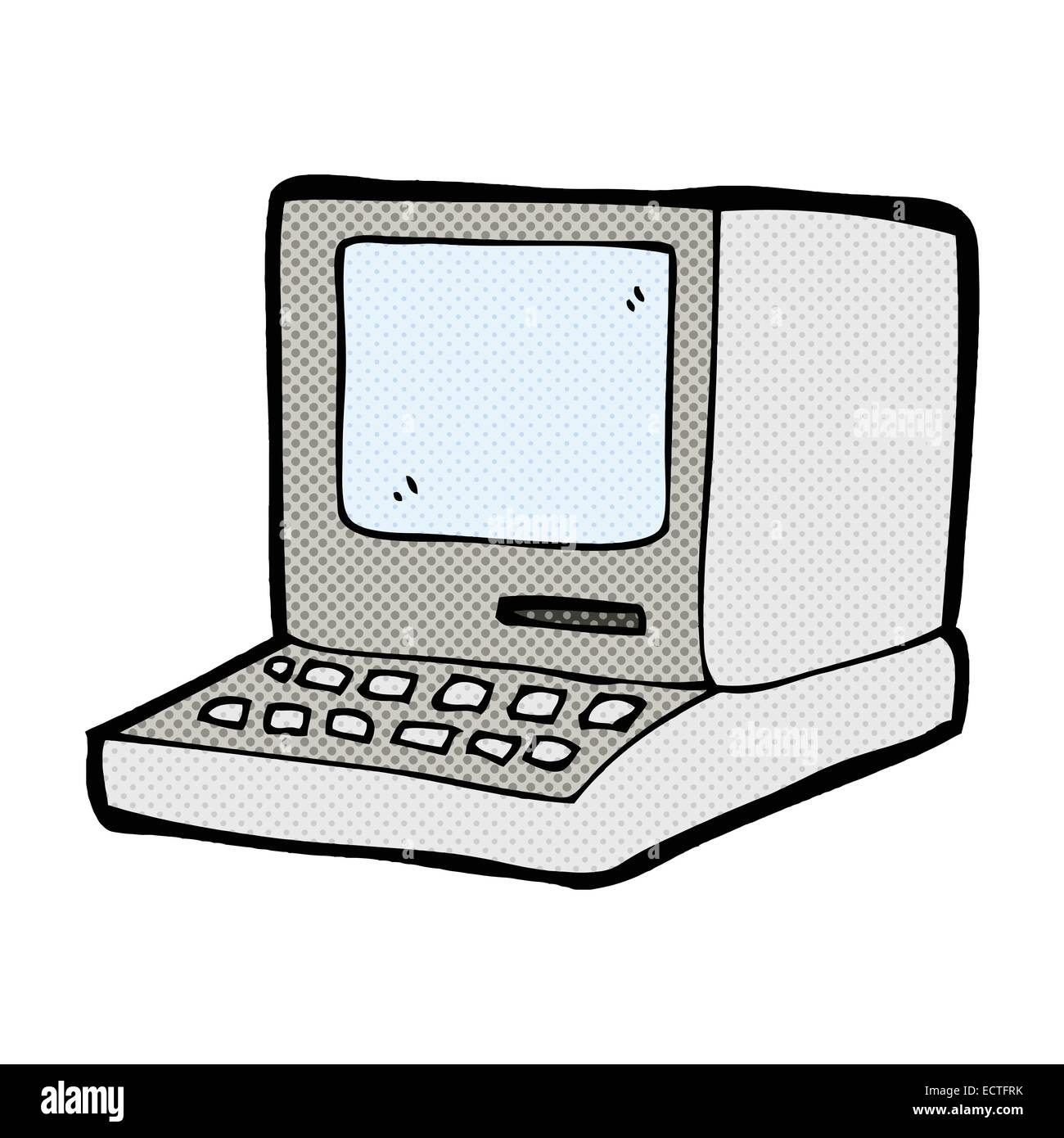 retro comic book style cartoon old computer Stock Vector Image & Art ...