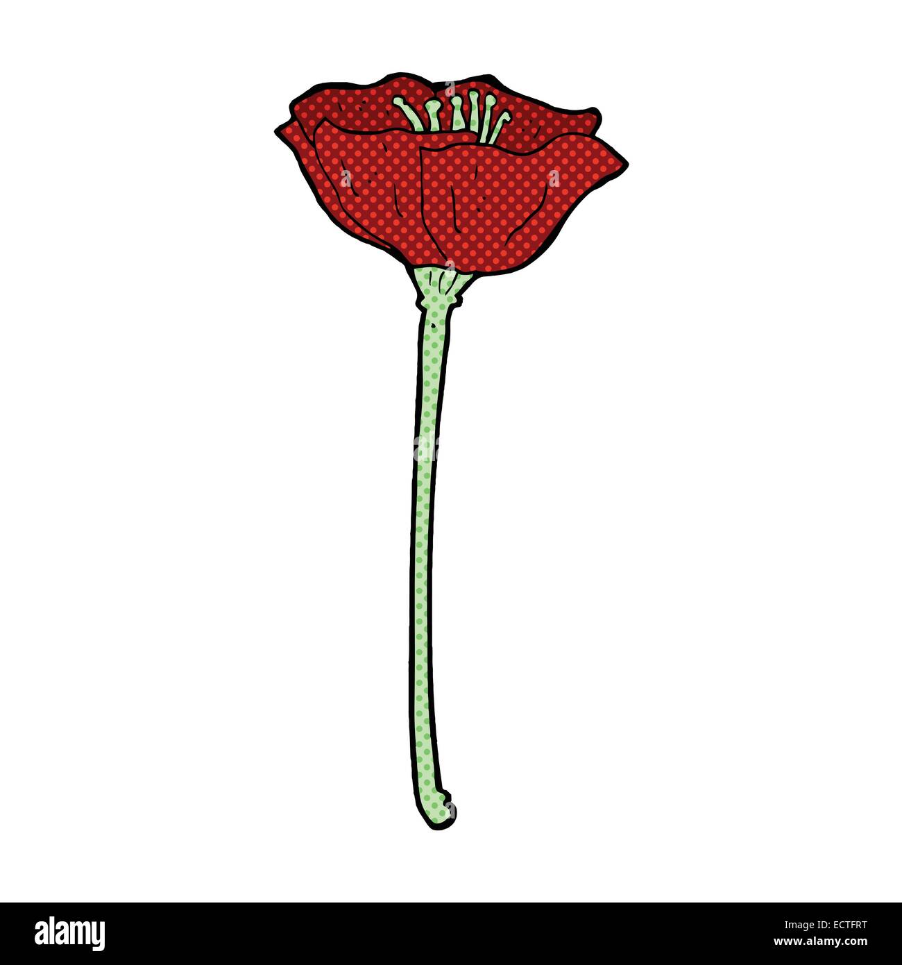 retro comic book style cartoon poppy Stock Vector Image & Art - Alamy