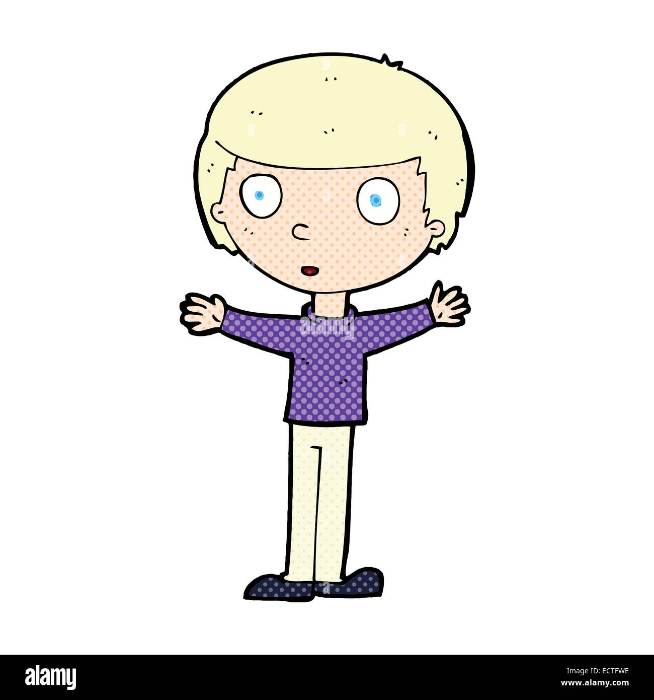 retro comic book style cartoon surprised man Stock Vector Image & Art ...