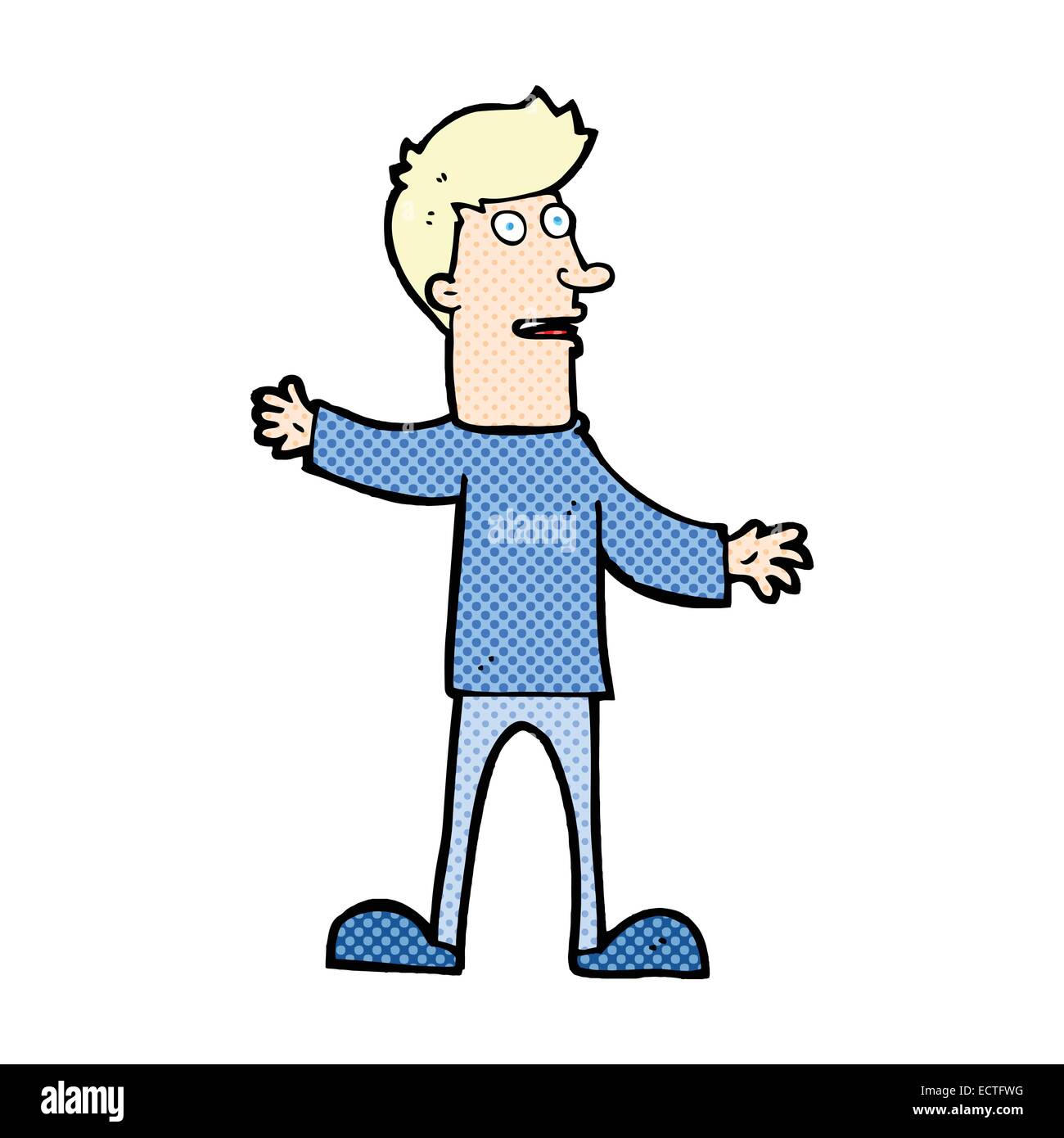 retro comic book style cartoon surprised man Stock Vector Image & Art ...