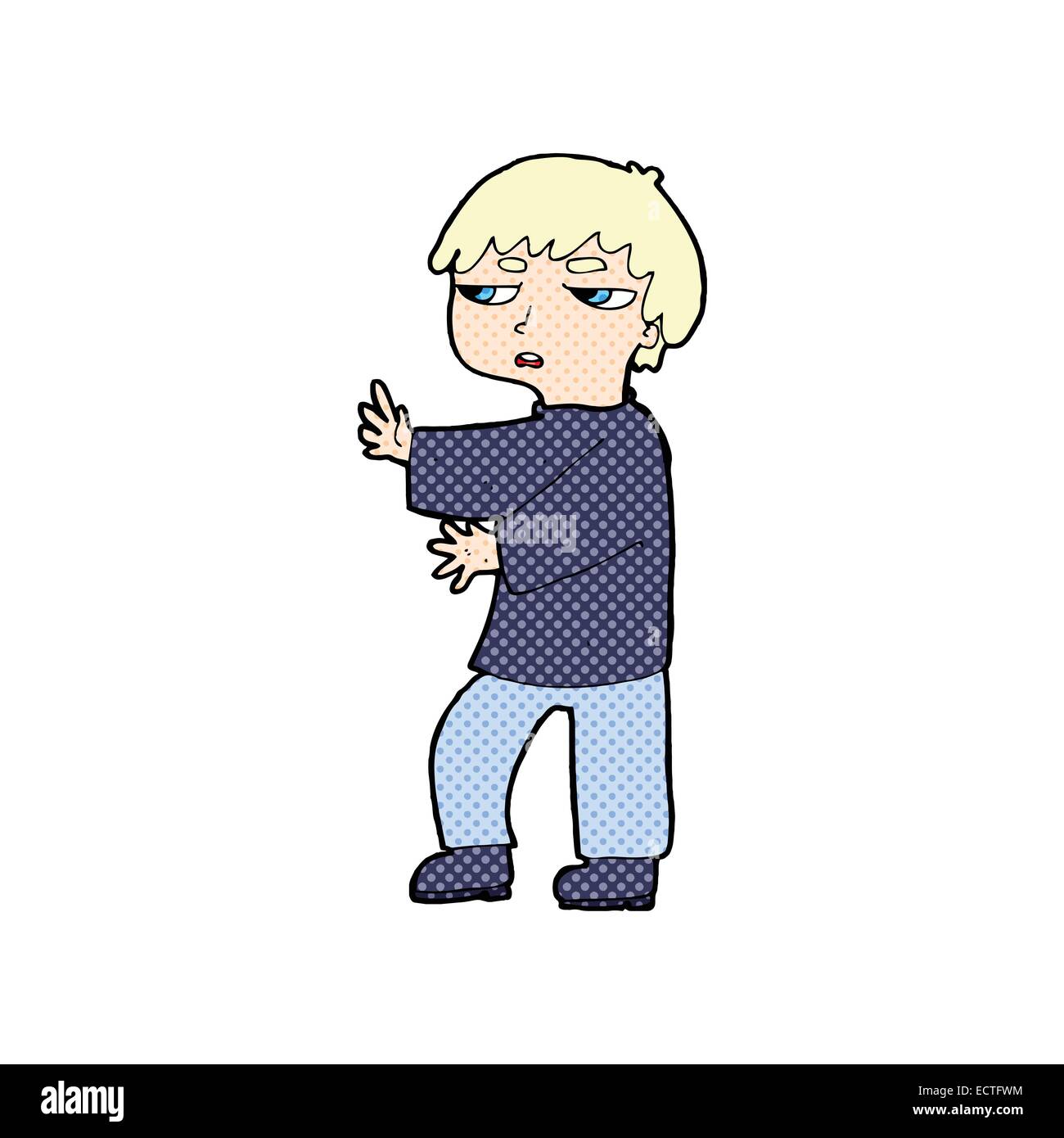 retro comic book style cartoon man gesturing Stock Vector Image & Art ...