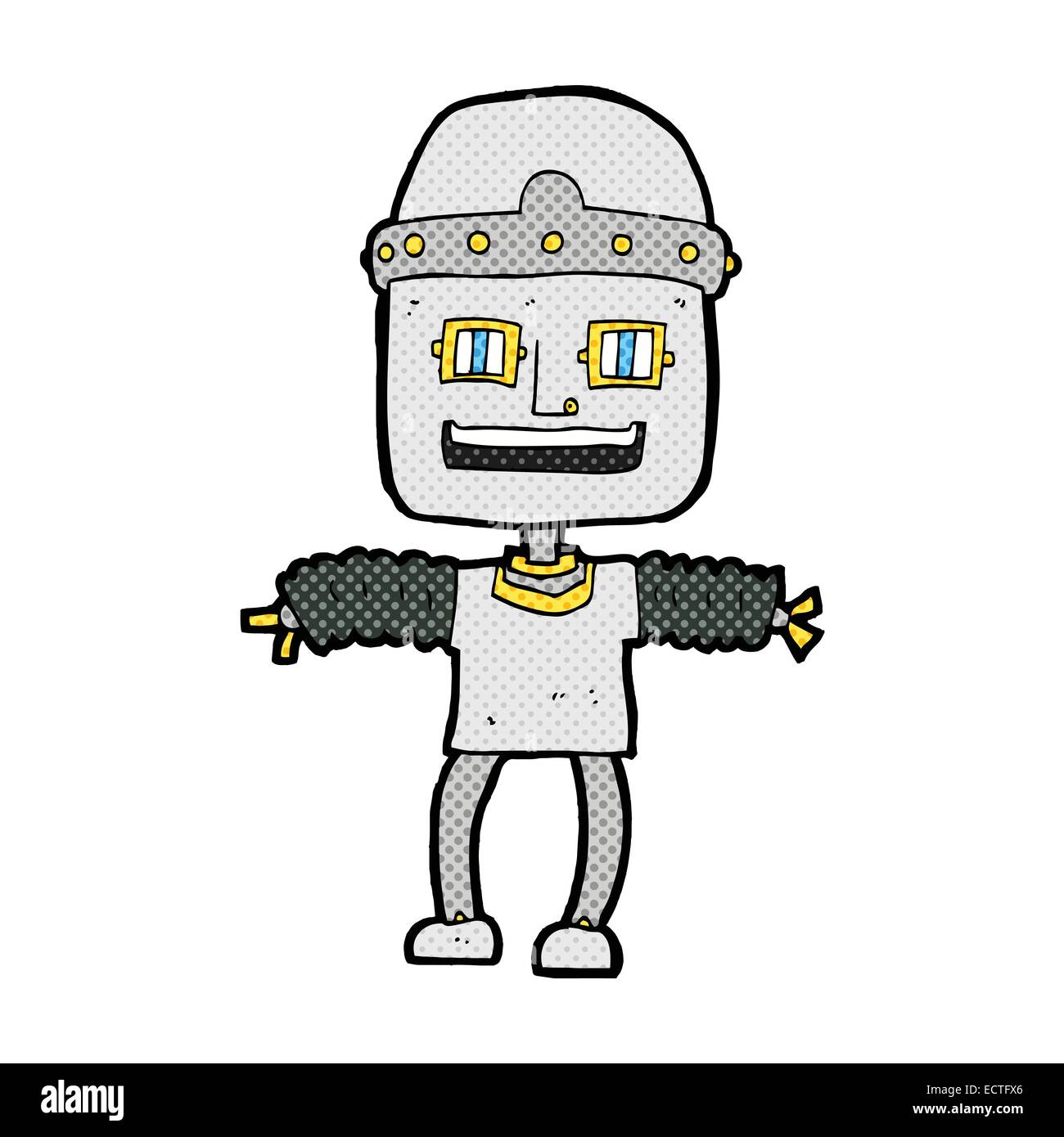 retro comic book style cartoon robot Stock Vector Image & Art - Alamy