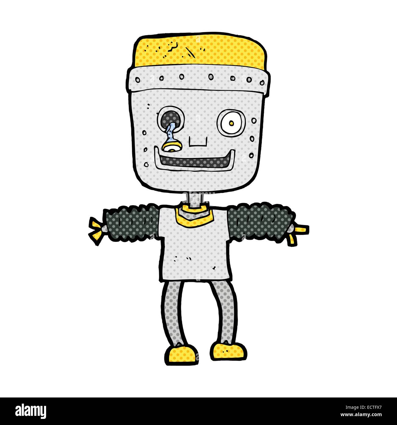 retro comic book style cartoon robot Stock Vector Image & Art - Alamy
