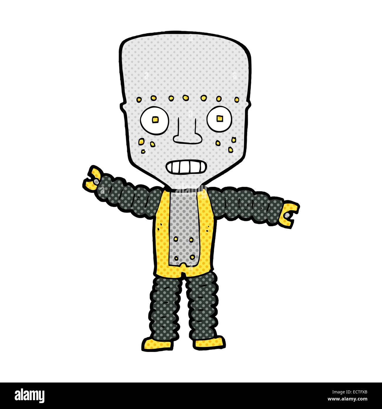 retro comic book style cartoon robot Stock Vector Image & Art - Alamy