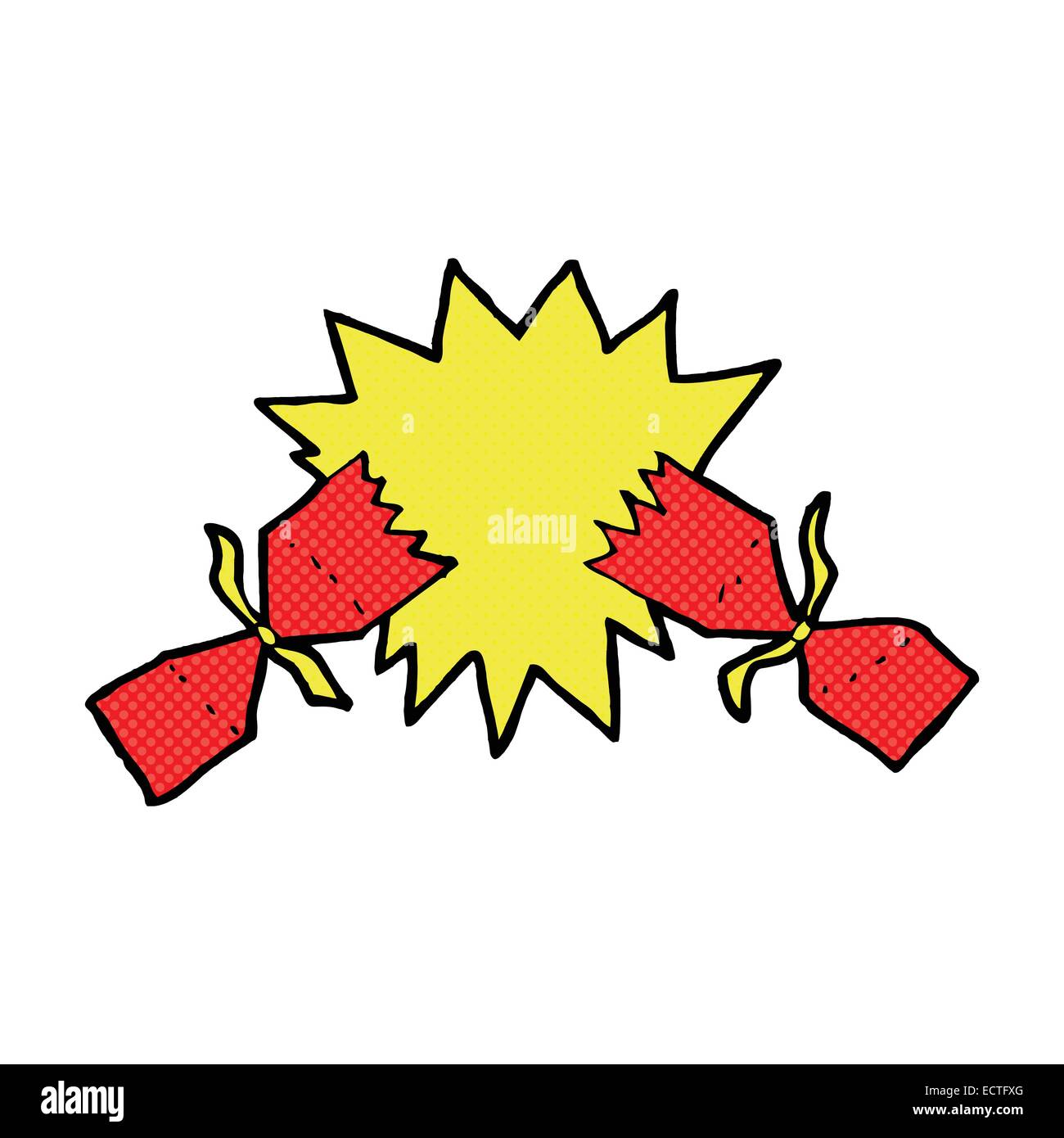 retro comic book style cartoon christmas cracker Stock Vector Image ...