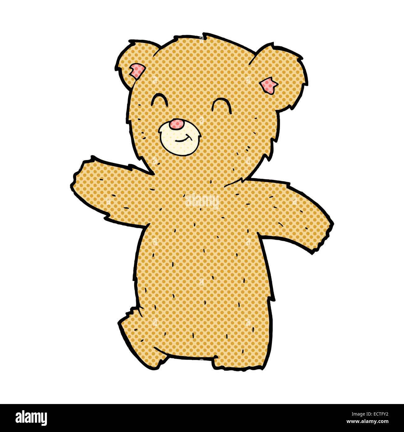 retro comic book style cartoon teddy bear Stock Vector Image & Art - Alamy