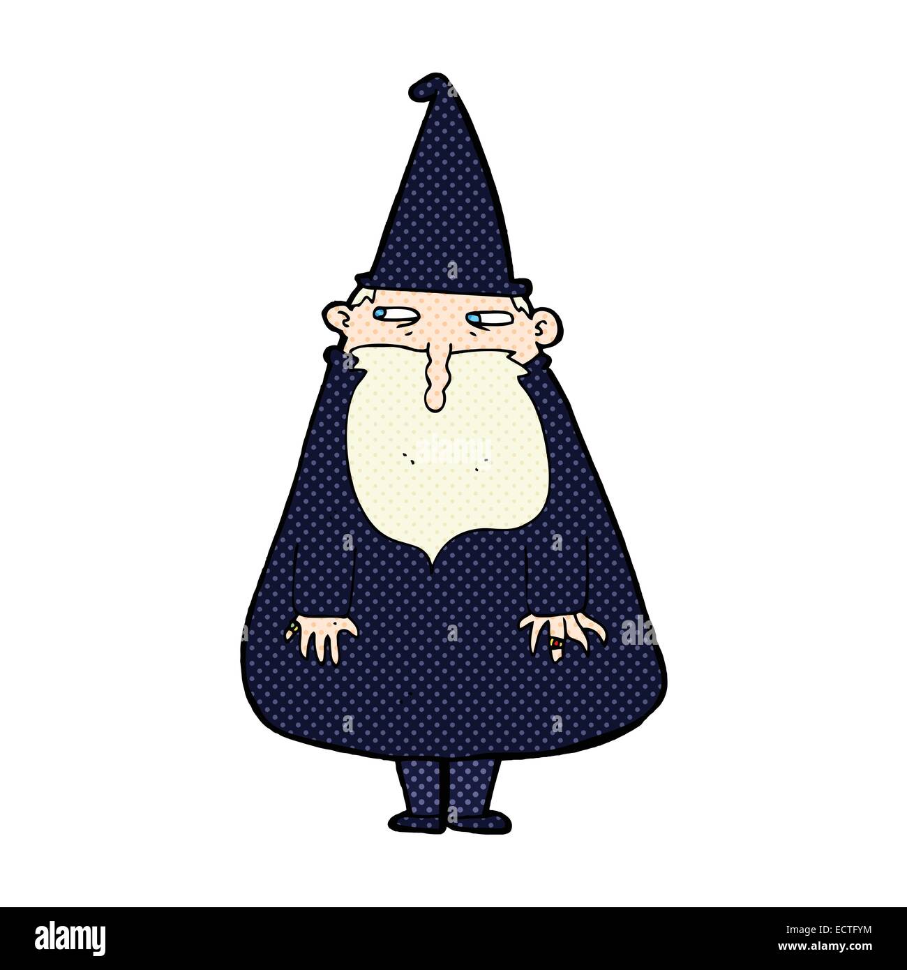 retro comic book style cartoon wizard Stock Vector Image & Art - Alamy