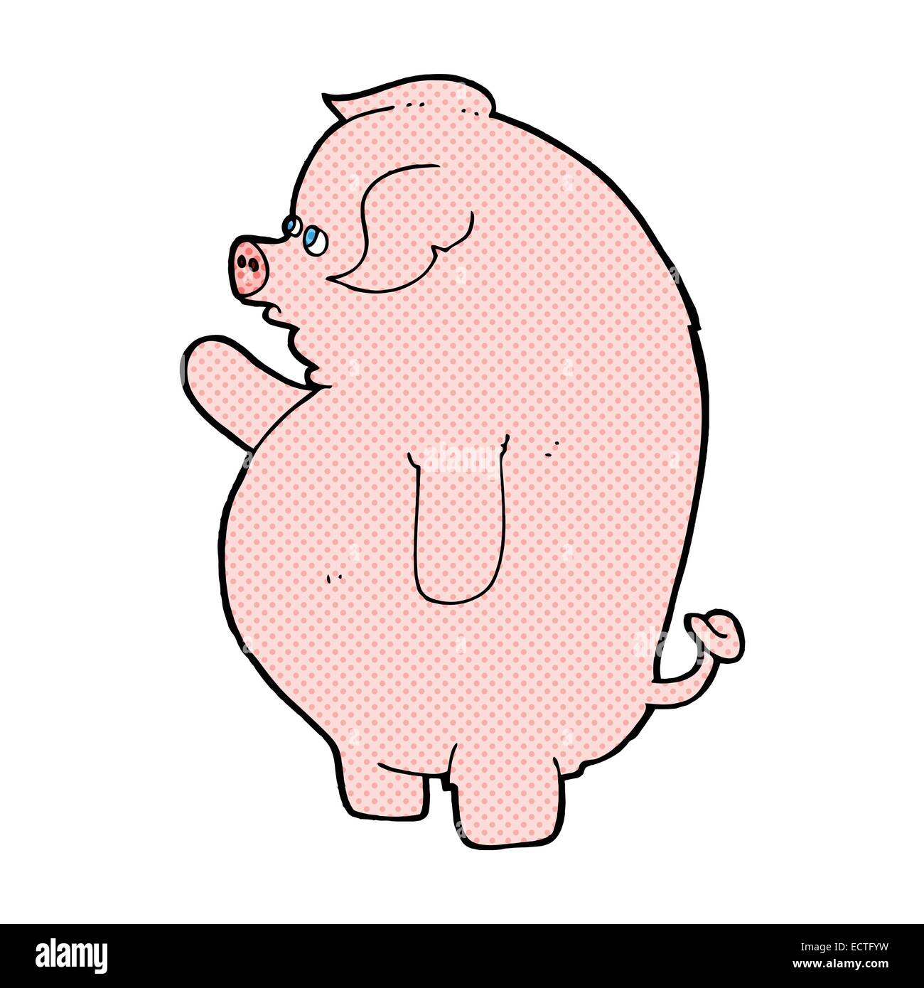 retro comic book style cartoon fat pit Stock Vector Image & Art - Alamy