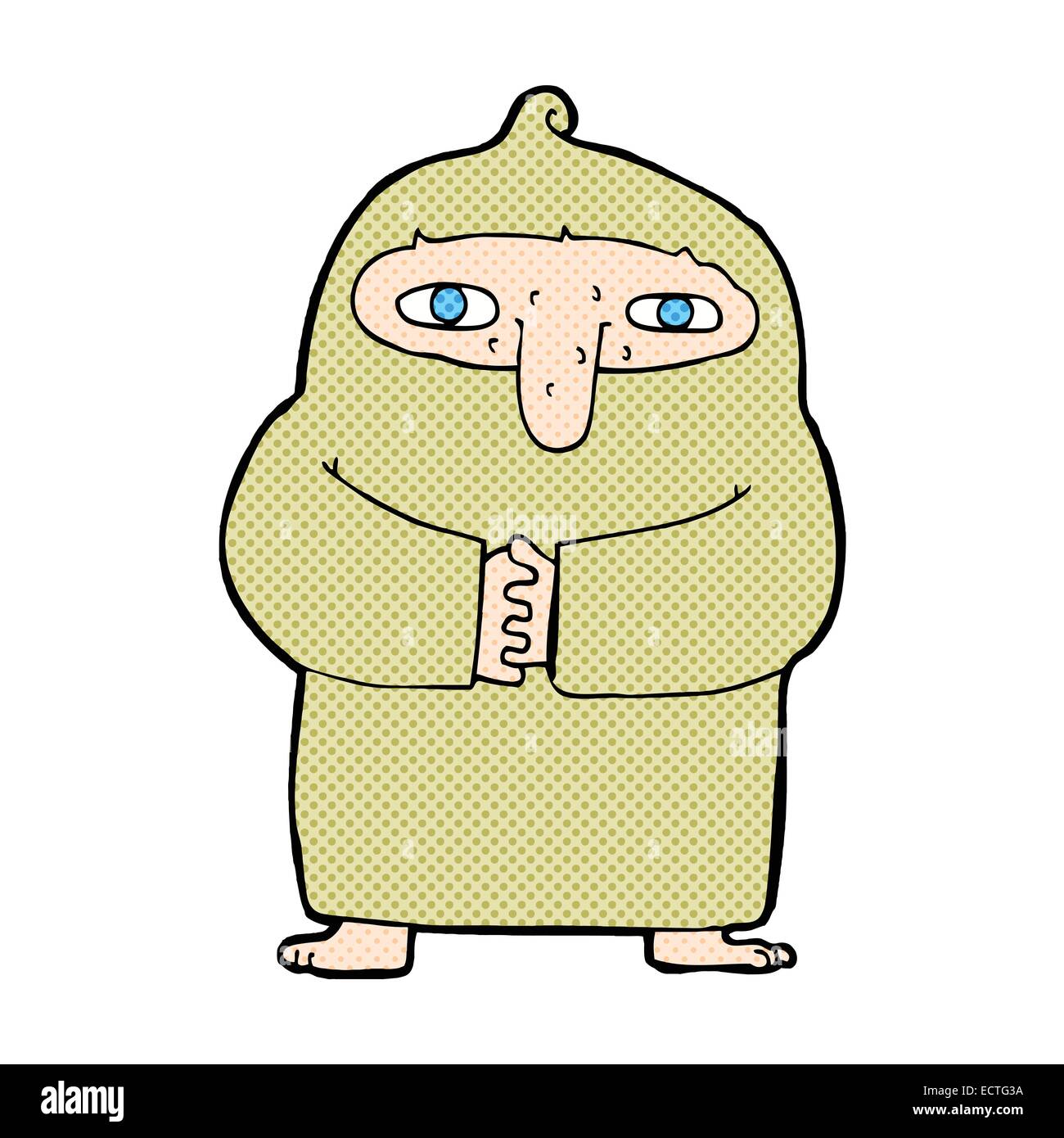 retro comic book style cartoon monk in robe Stock Vector Image & Art ...