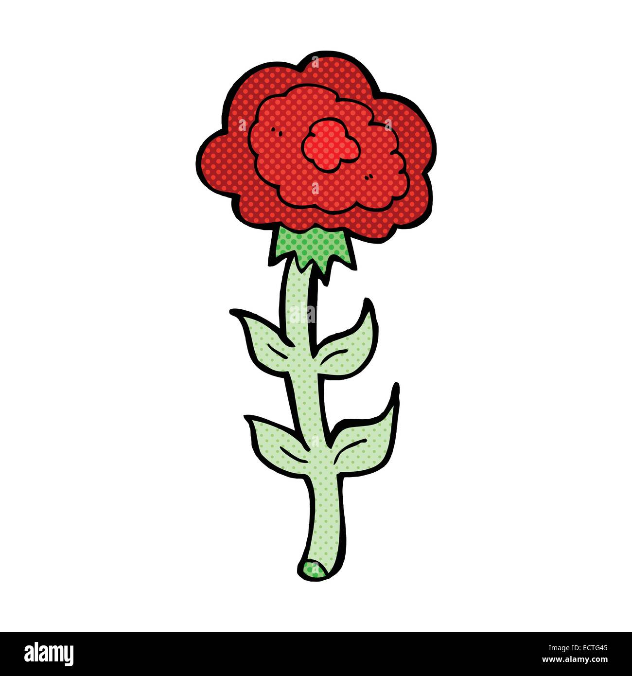 retro comic book style cartoon rose Stock Vector Image & Art - Alamy