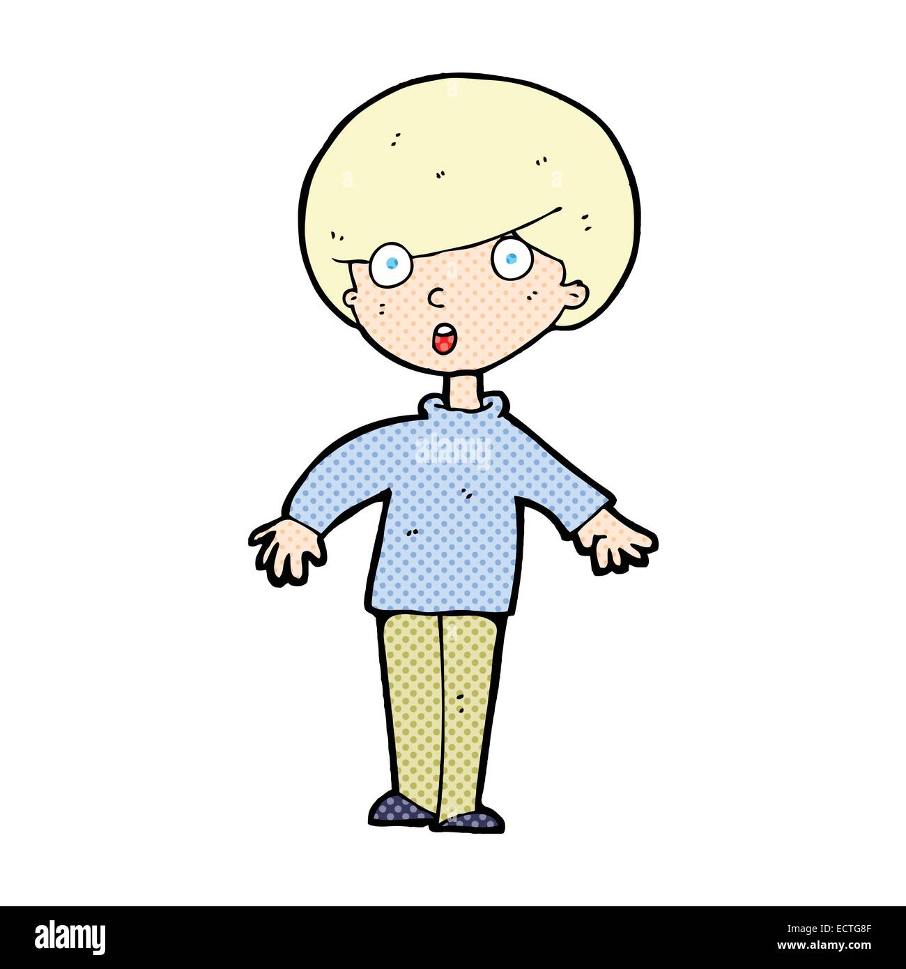 retro comic book style cartoon surprised man Stock Vector Image & Art ...