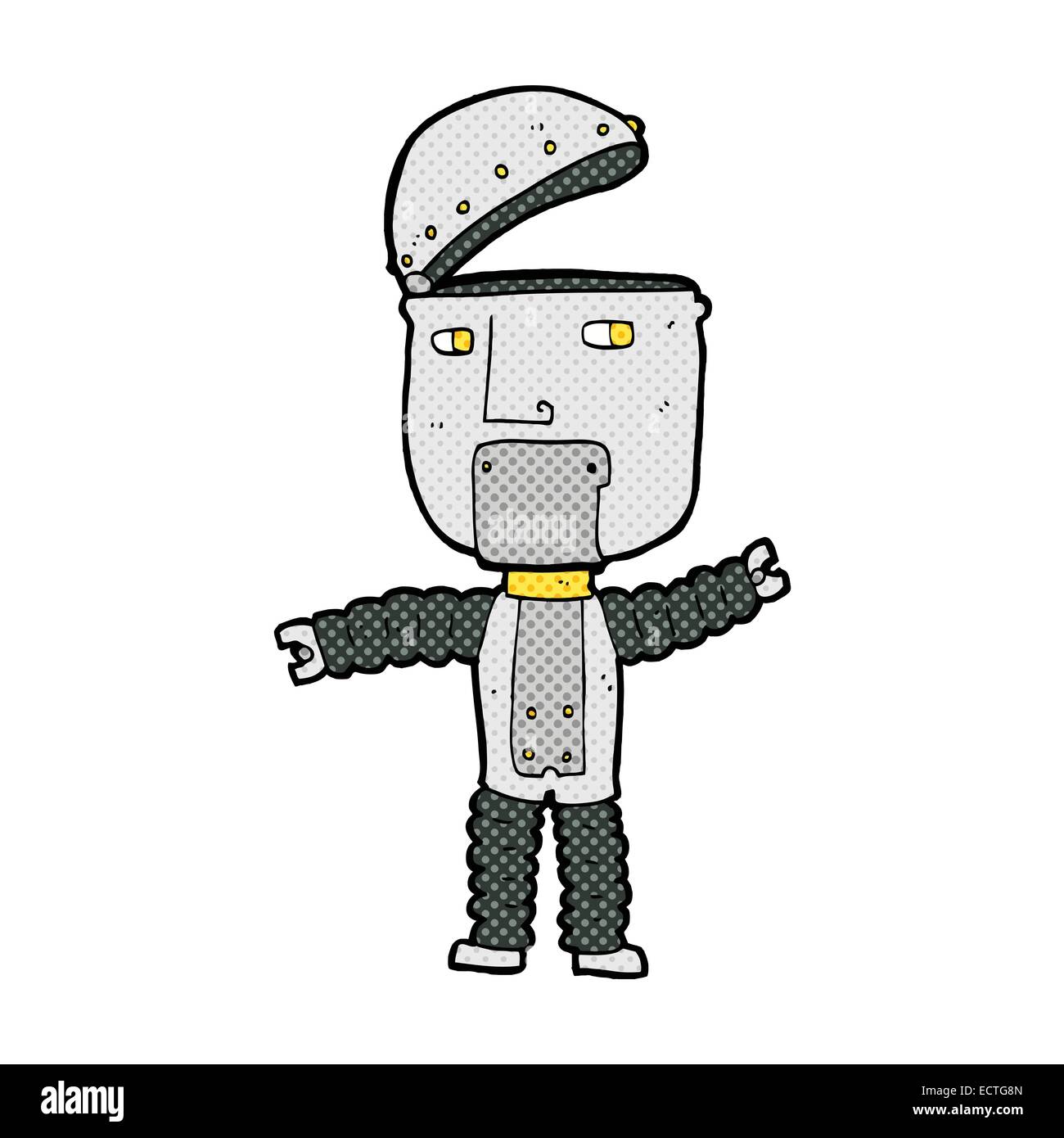 retro comic book style cartoon robot Stock Vector Image & Art - Alamy