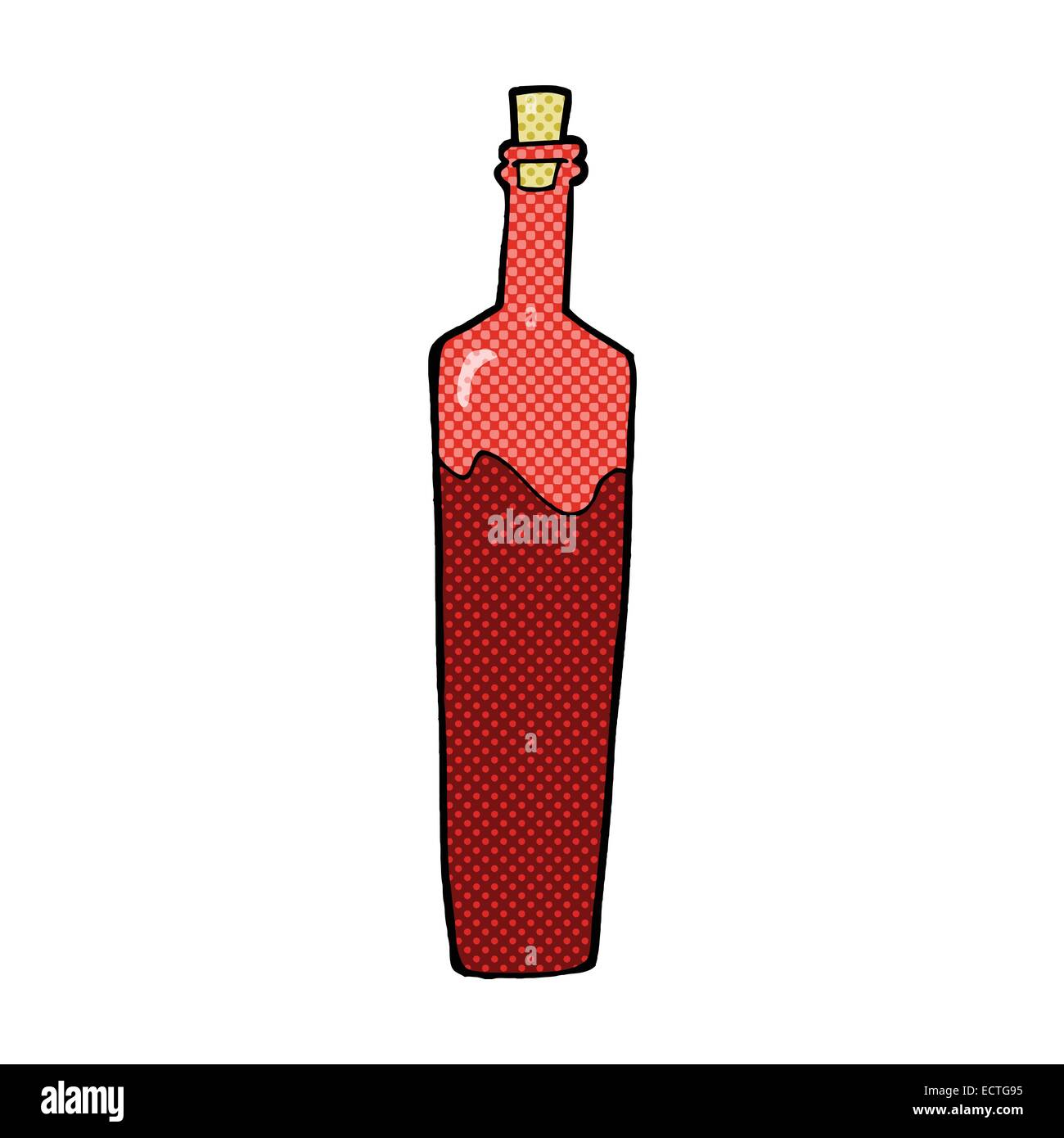 retro comic book style cartoon posh bottle Stock Vector Image & Art - Alamy