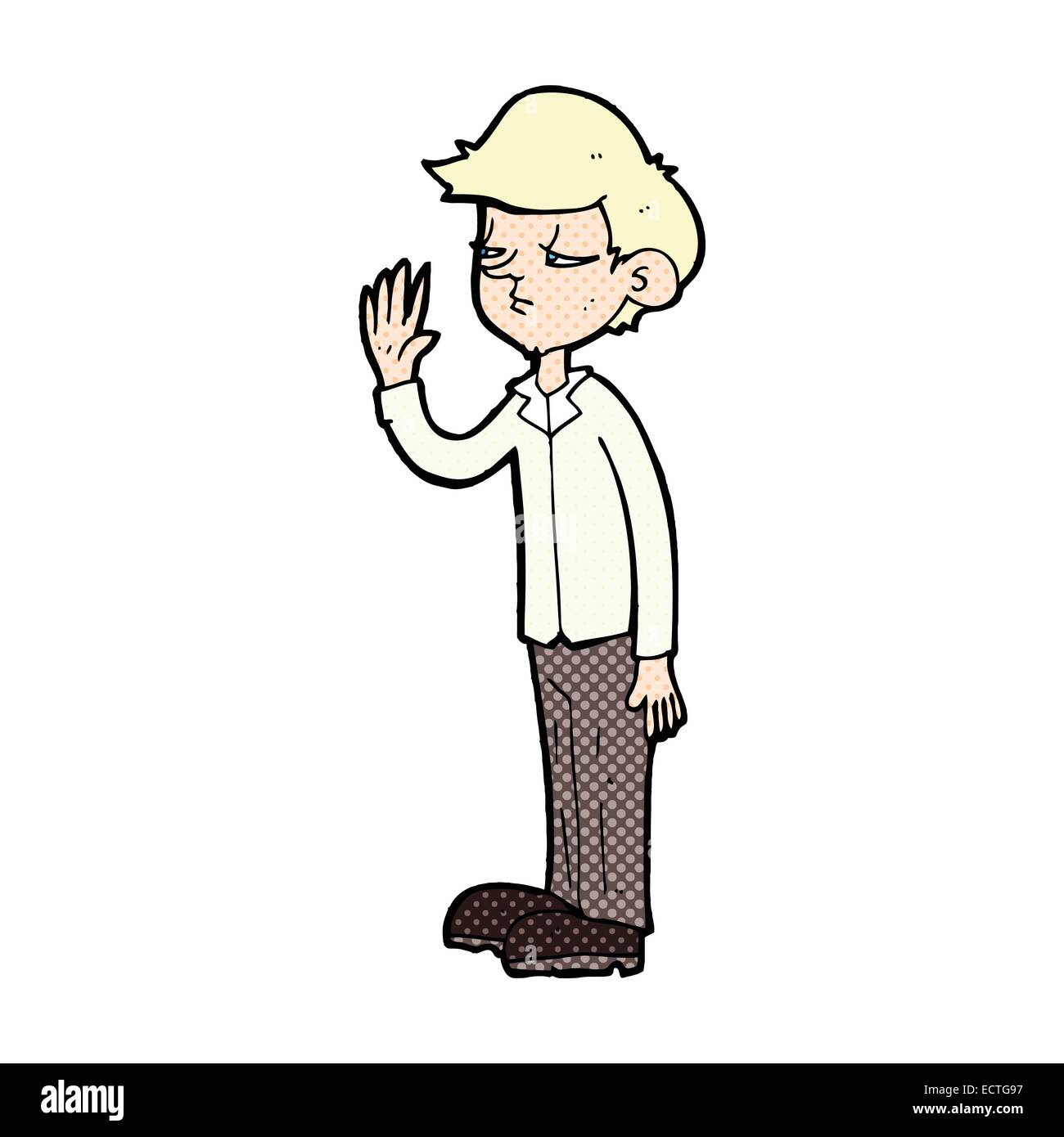 retro comic book style cartoon arrogant boy Stock Vector Image & Art ...