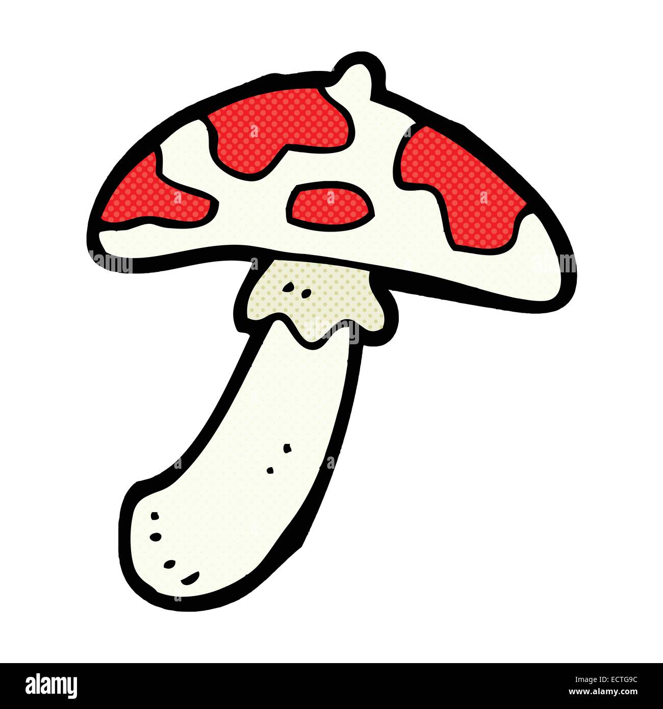 retro comic book style cartoon poisonous toadstool Stock Vector Image ...