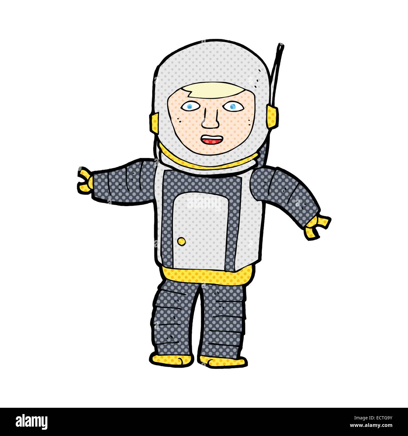 retro comic book style cartoon astronaut Stock Vector Image & Art - Alamy