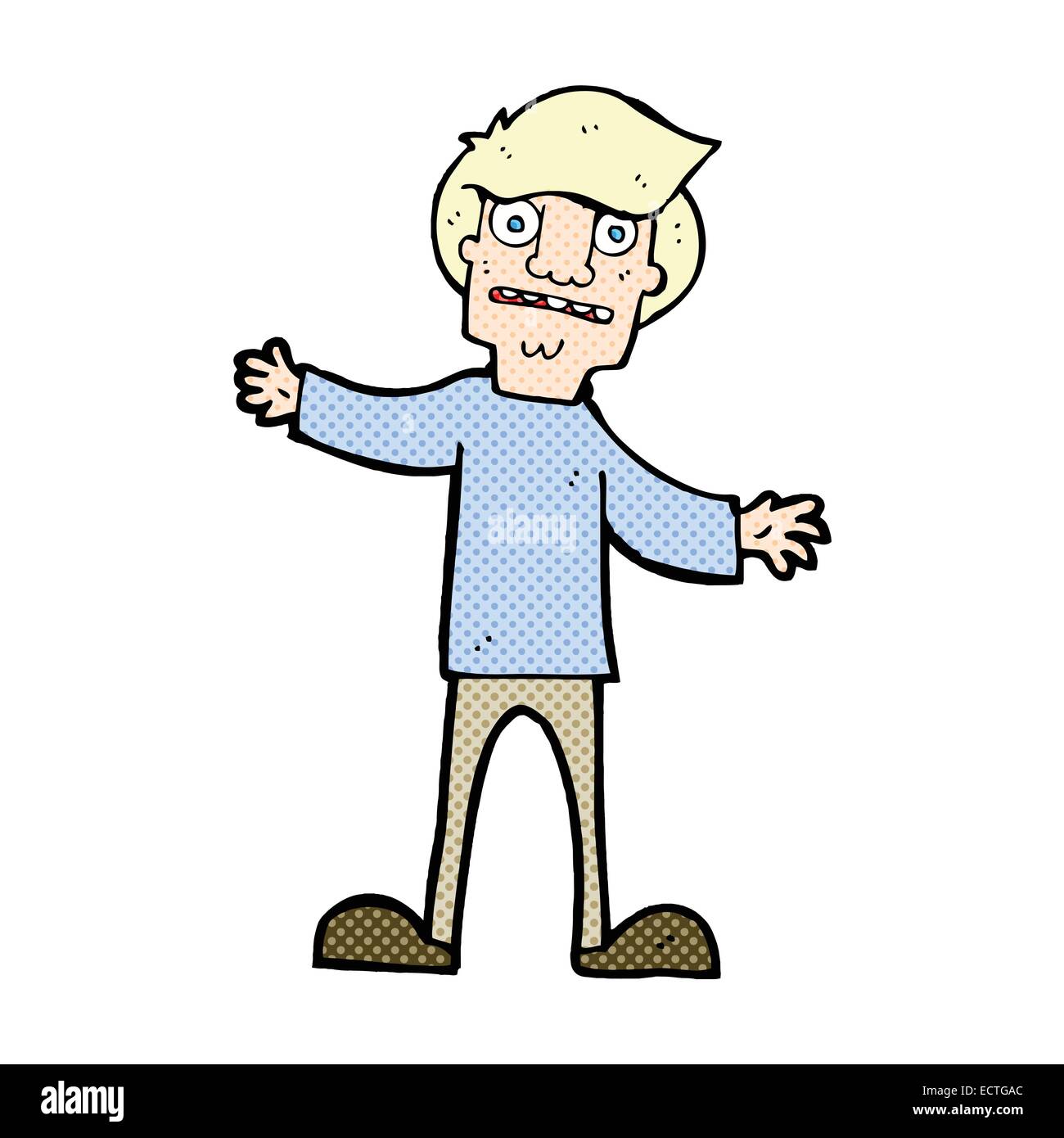 retro comic book style cartoon surprised man Stock Vector Image & Art ...