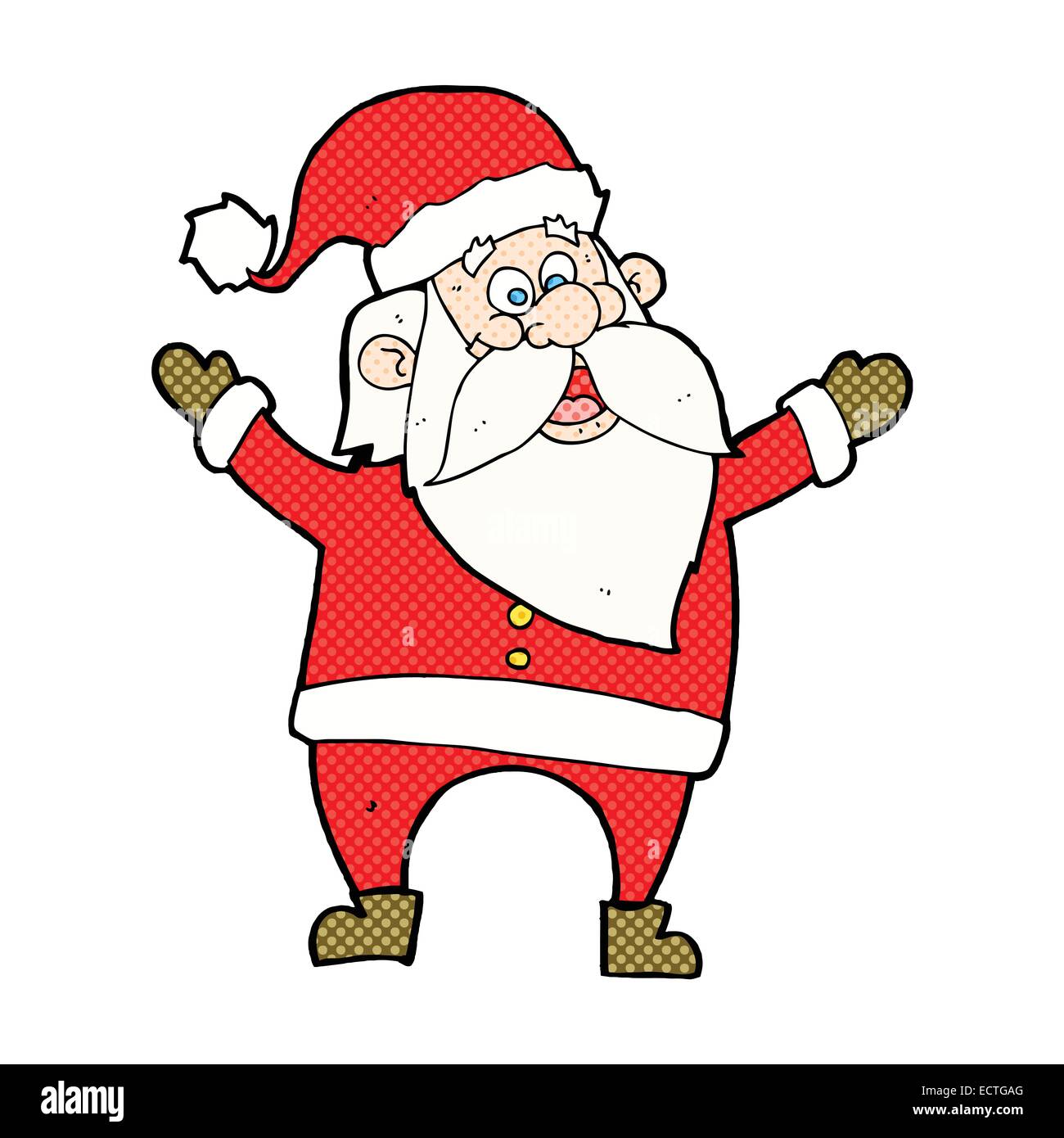 retro comic book style cartoon santa claus Stock Vector Image & Art - Alamy