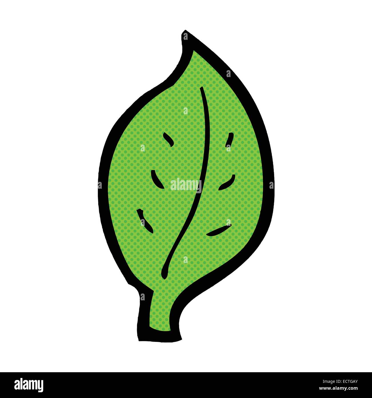 retro comic book style cartoon leaf Stock Vector Image & Art - Alamy