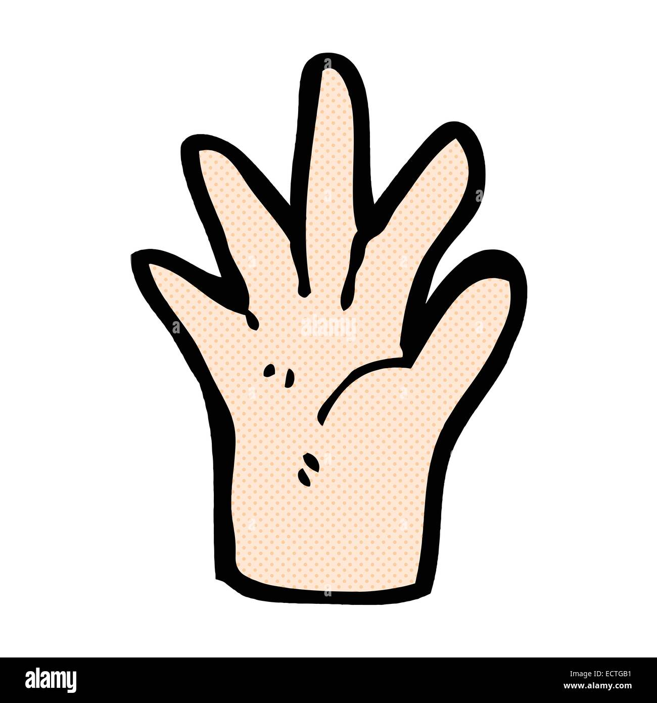 retro comic book style cartoon hand symbol Stock Vector Image & Art - Alamy