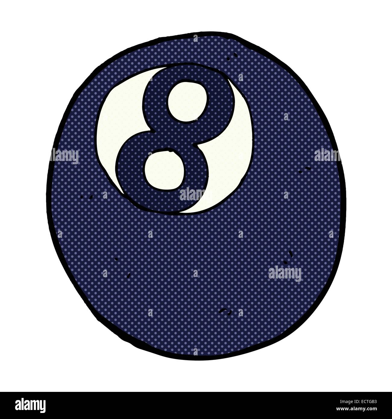 retro comic book style cartoon eight ball Stock Vector Image & Art - Alamy