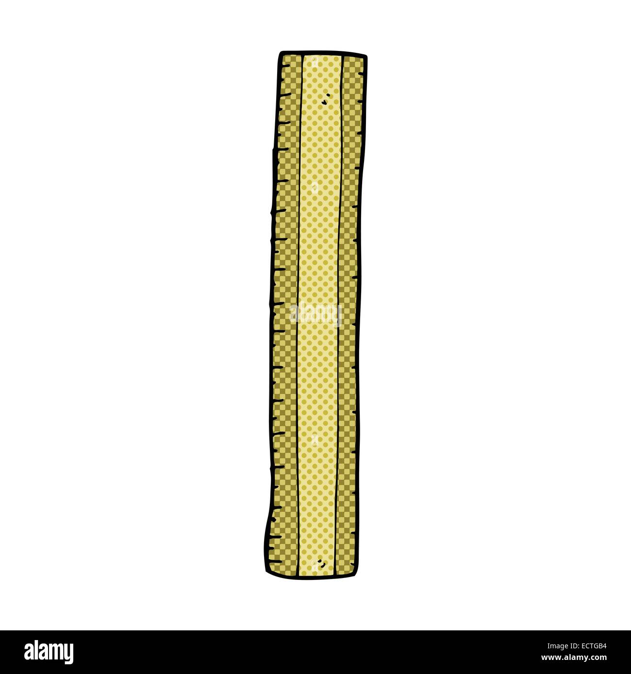 retro comic book style cartoon wooden ruler Stock Vector Image & Art ...
