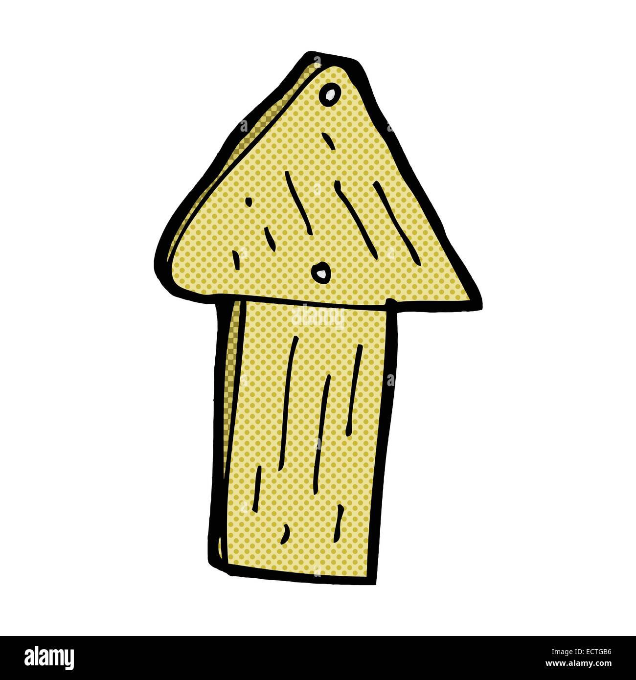 retro comic book style cartoon wood arrow symbol Stock Vector Image ...