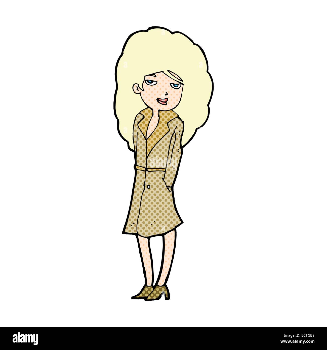 retro comic book style cartoon female spy Stock Vector Image & Art - Alamy