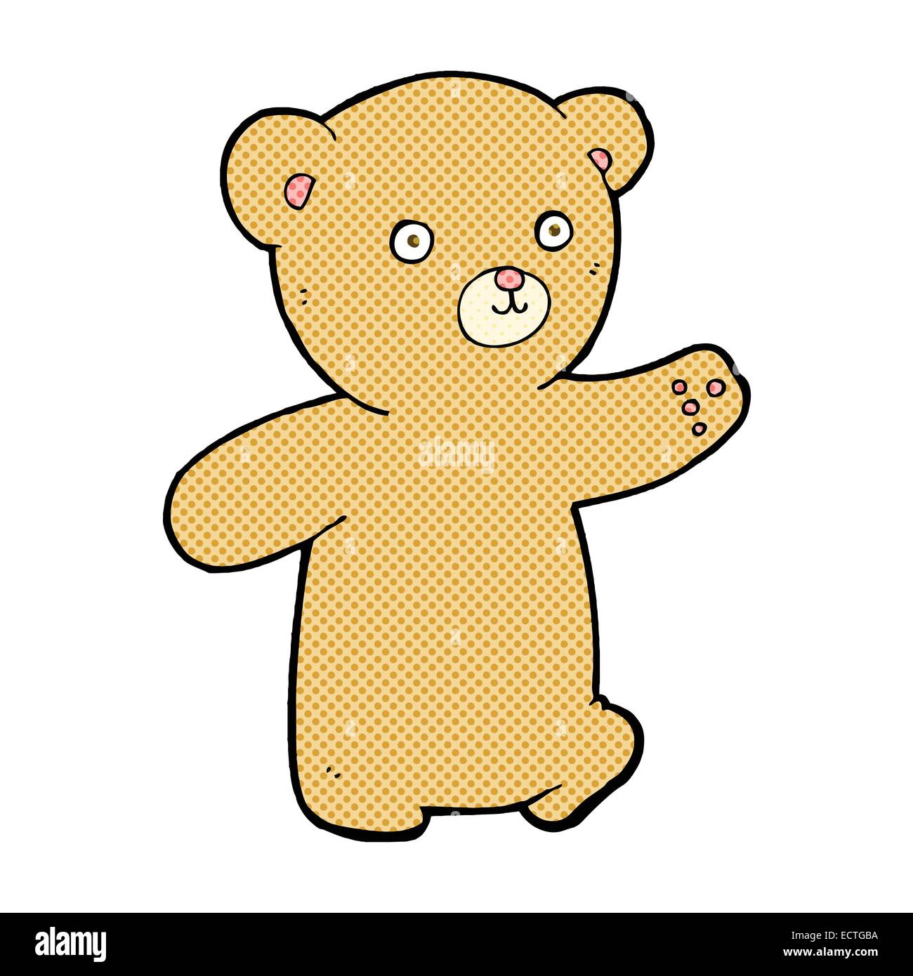 retro comic book style cartoon teddy bear Stock Vector Image & Art - Alamy