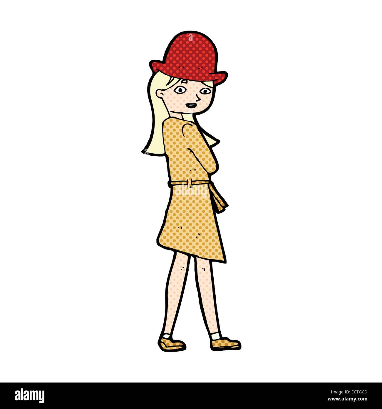 retro comic book style cartoon female spy Stock Vector Image & Art - Alamy