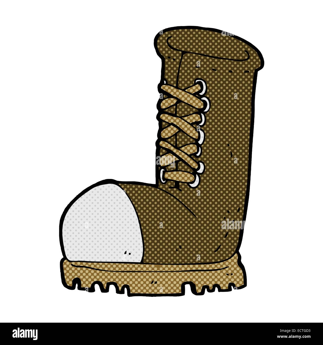 retro comic book style cartoon old work boot Stock Vector Image & Art ...