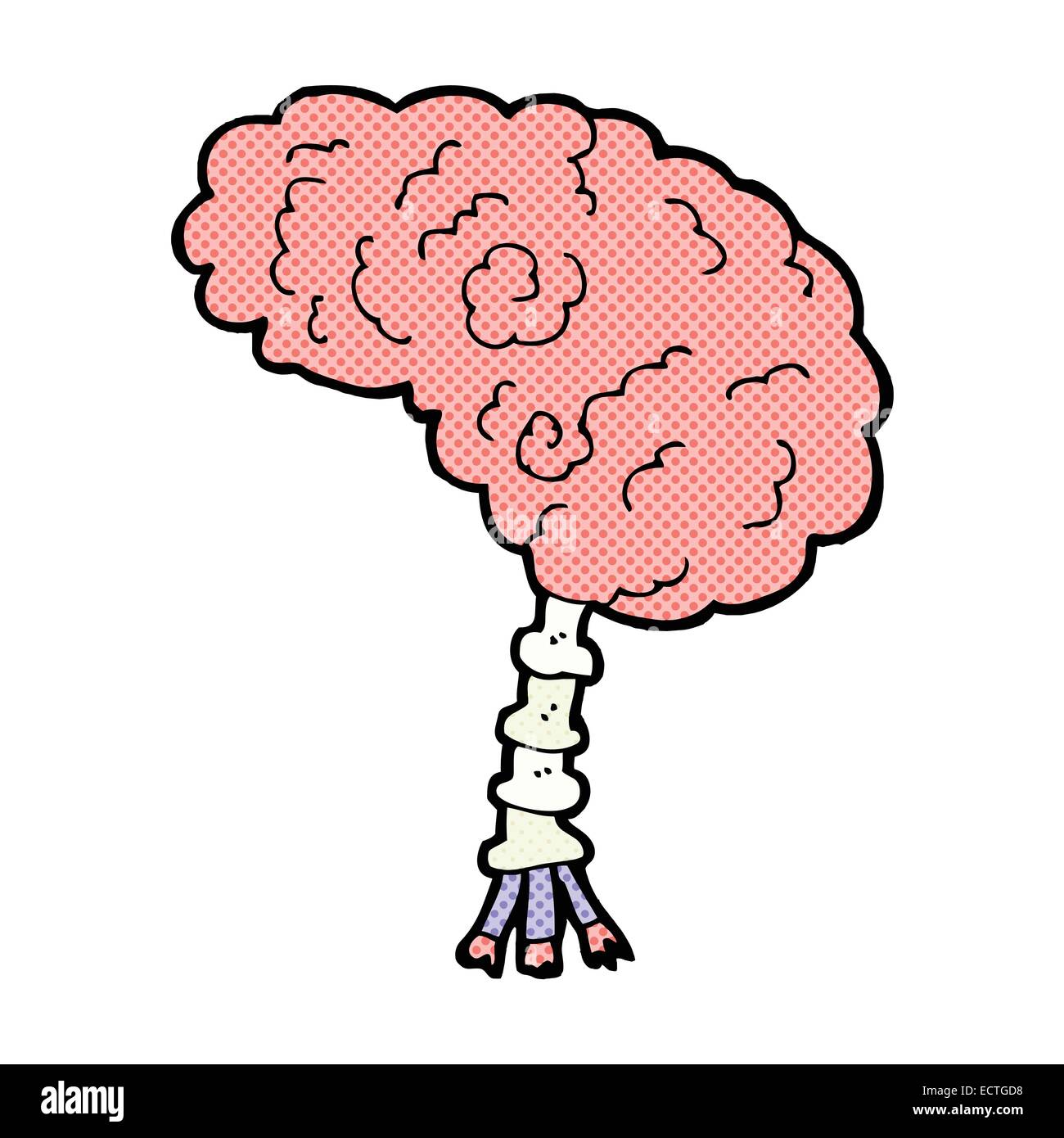 retro comic book style cartoon brain Stock Vector Image & Art - Alamy