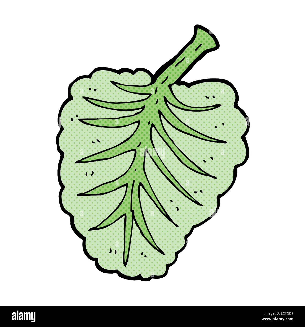 retro comic book style cartoon leaf symbol Stock Vector Image & Art - Alamy