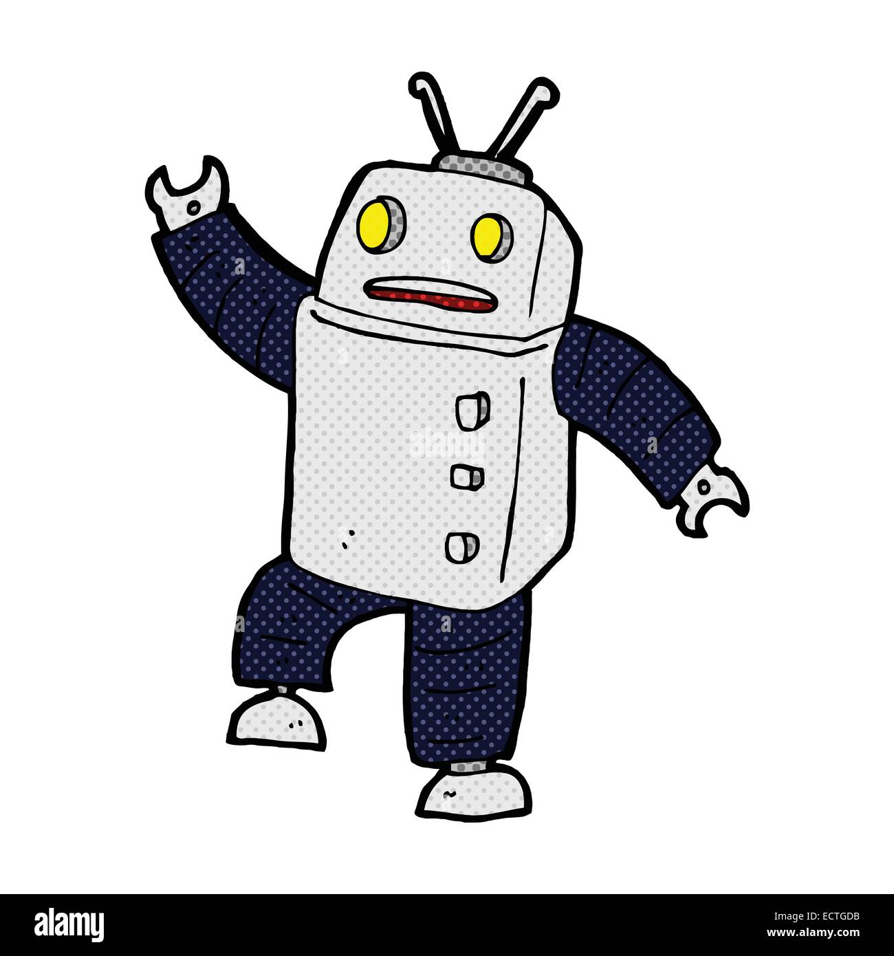 retro comic book style cartoon robot Stock Vector Image & Art - Alamy