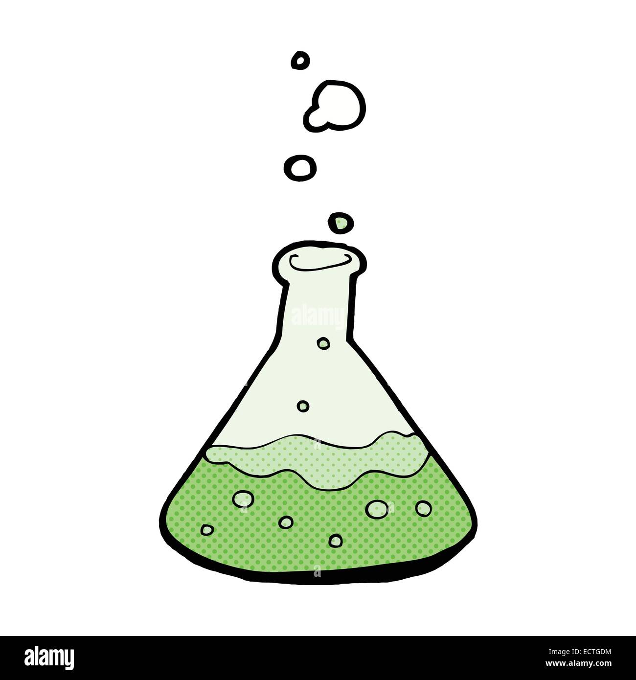 retro comic book style cartoon science chemicals Stock Vector Image ...