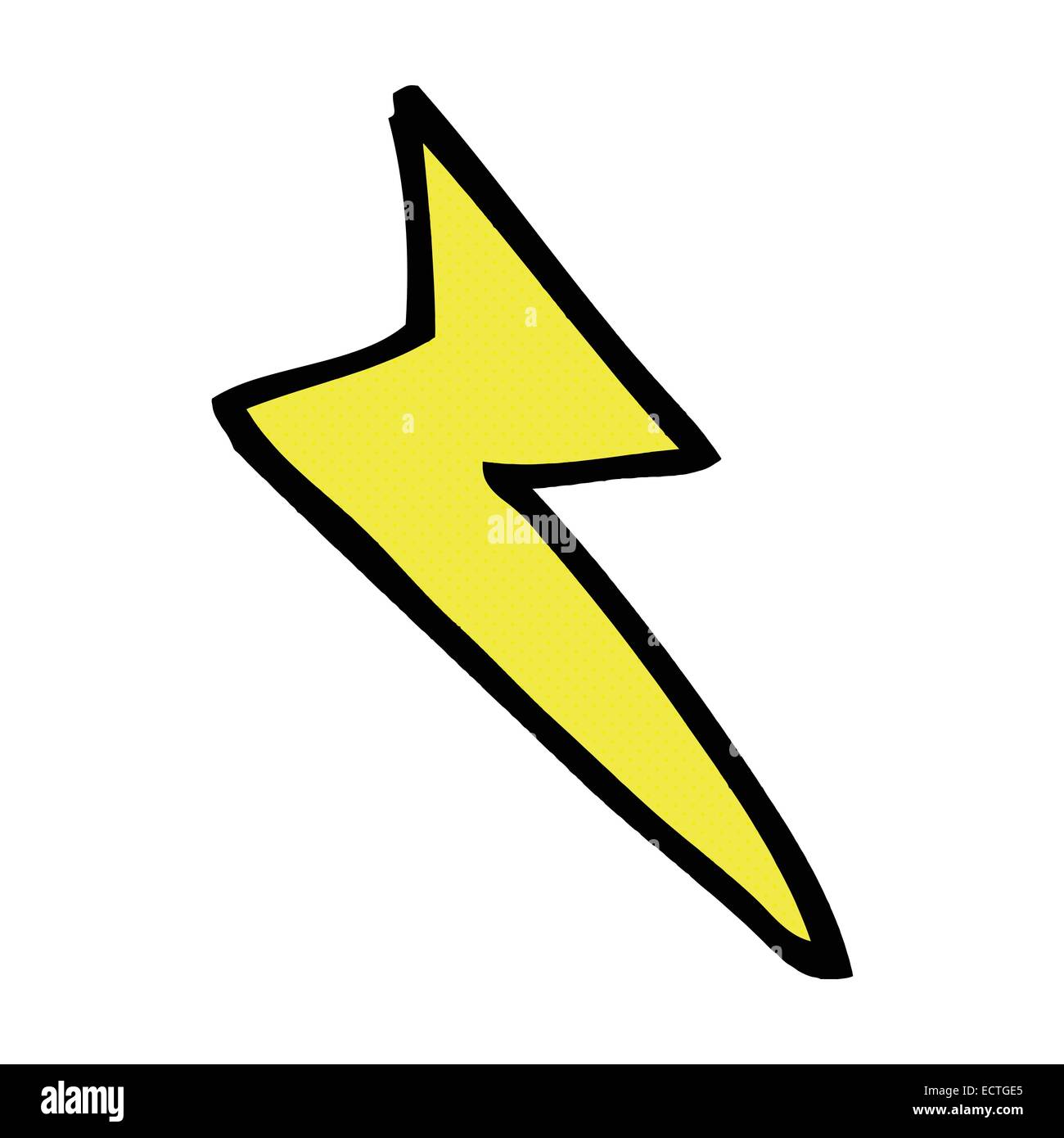 retro comic book style cartoon lightning bolt symbol Stock Vector Image ...