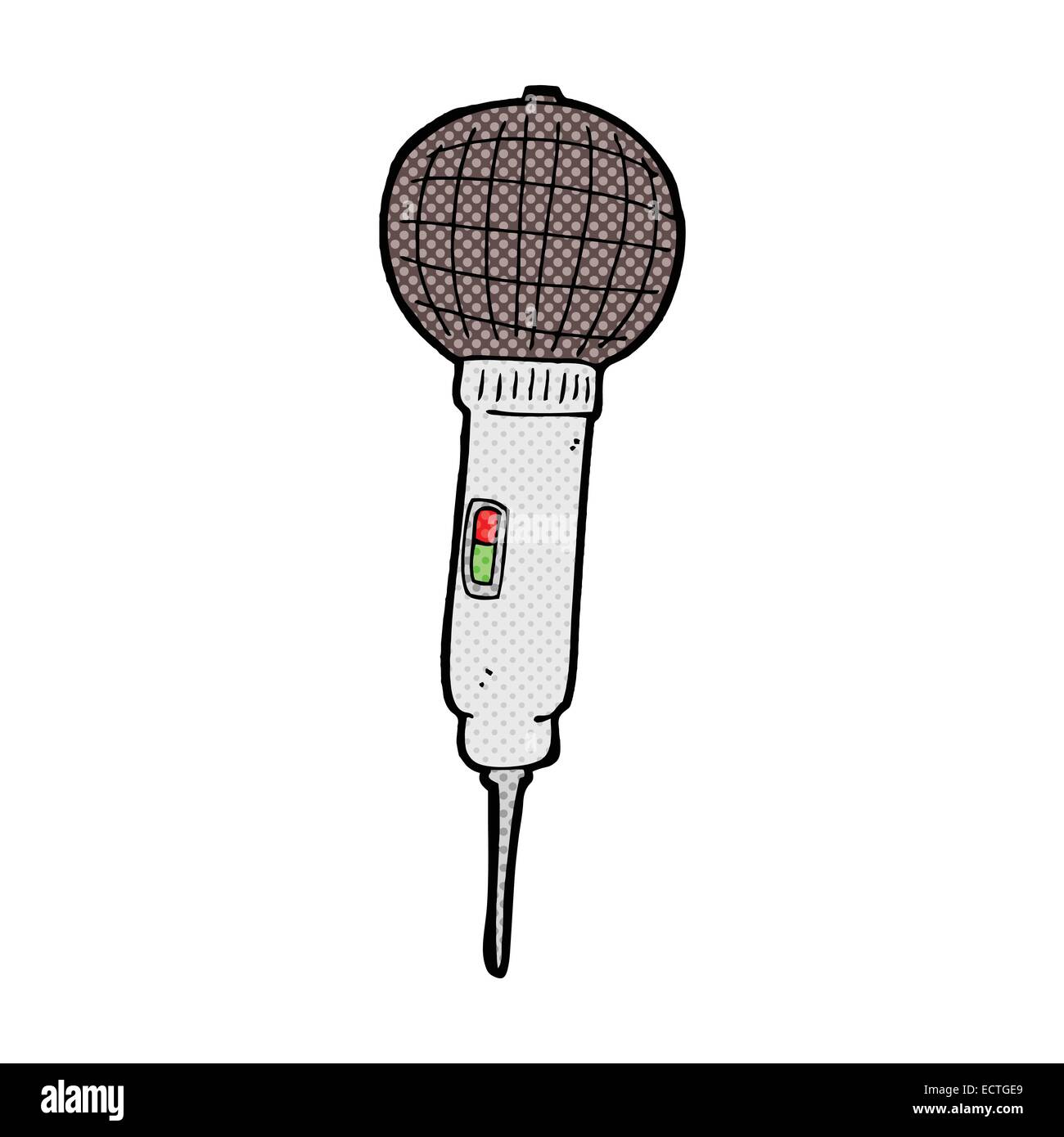 retro comic book style cartoon microphone Stock Vector Image & Art - Alamy