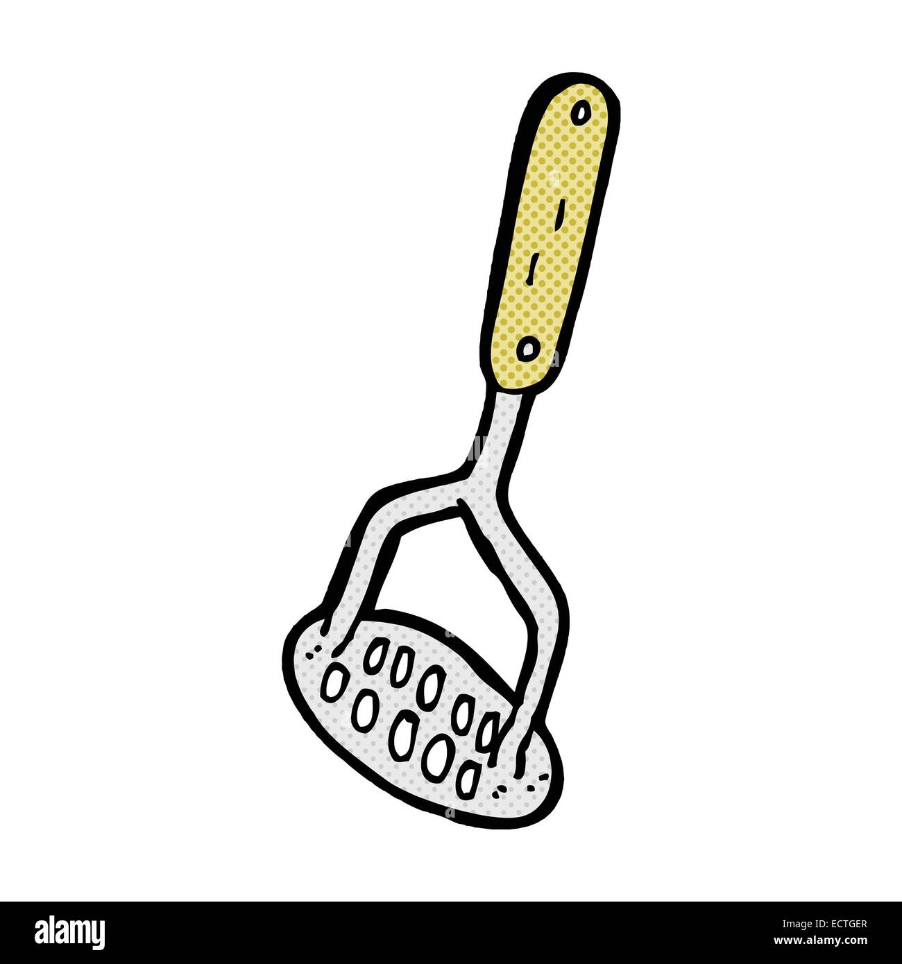 retro comic book style cartoon potato masher Stock Vector Image & Art ...